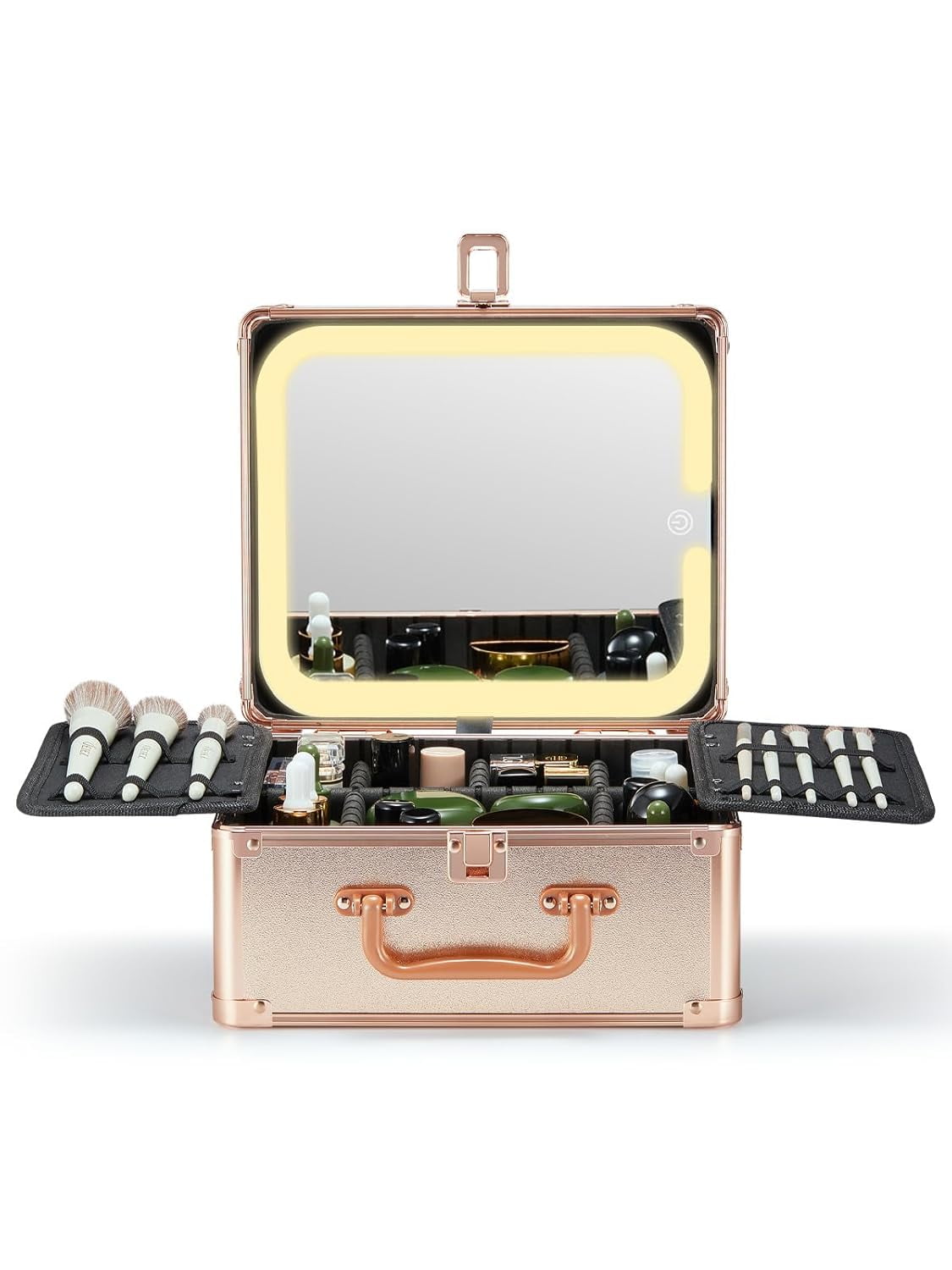 Makeup Box with A Detachable Lighted Mirror, Waterproof Travel Train ...