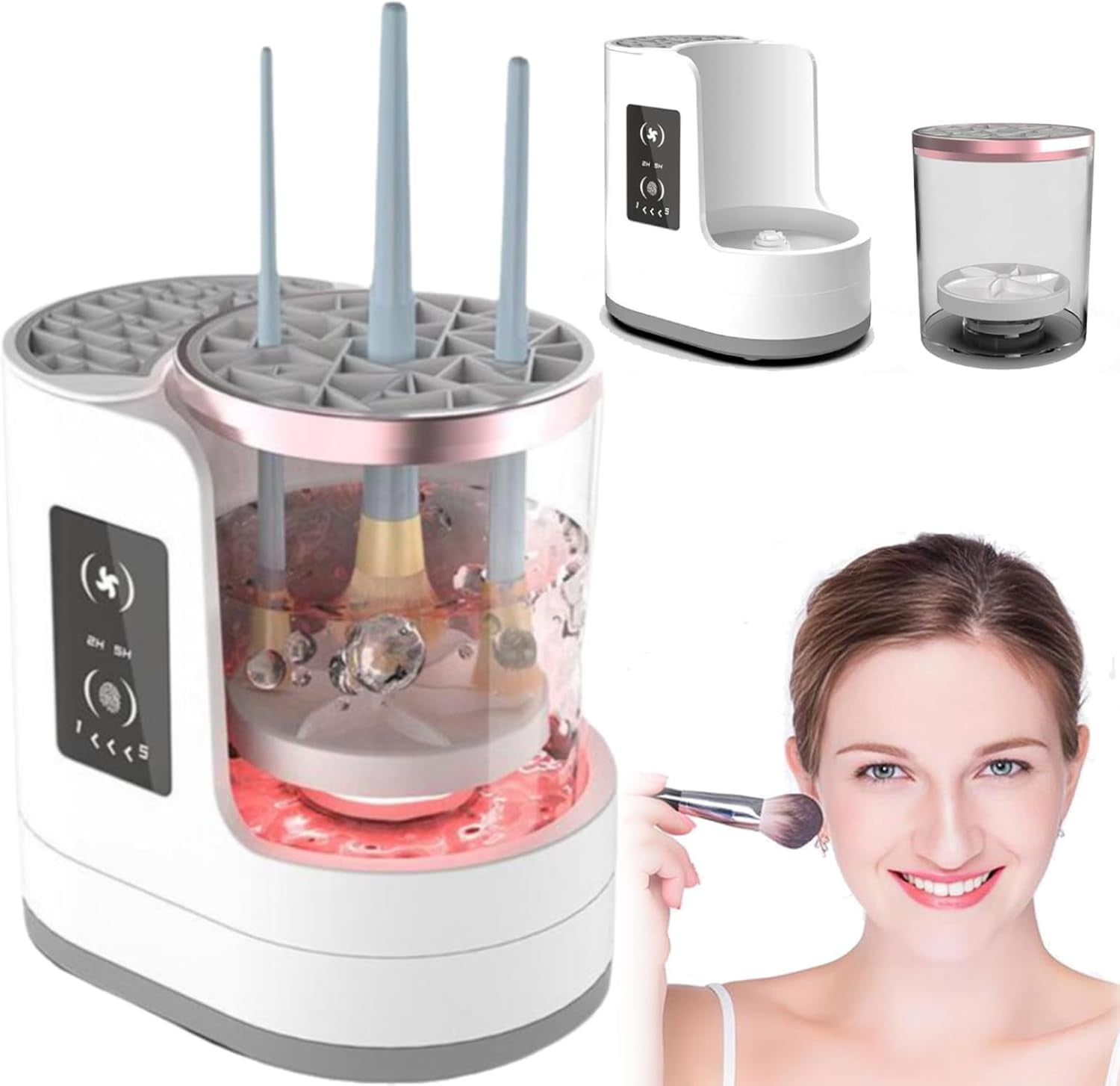 Makeup Brush Cleaner - 3 in 1 Electric Makeup Brush Cleaner Machine ...