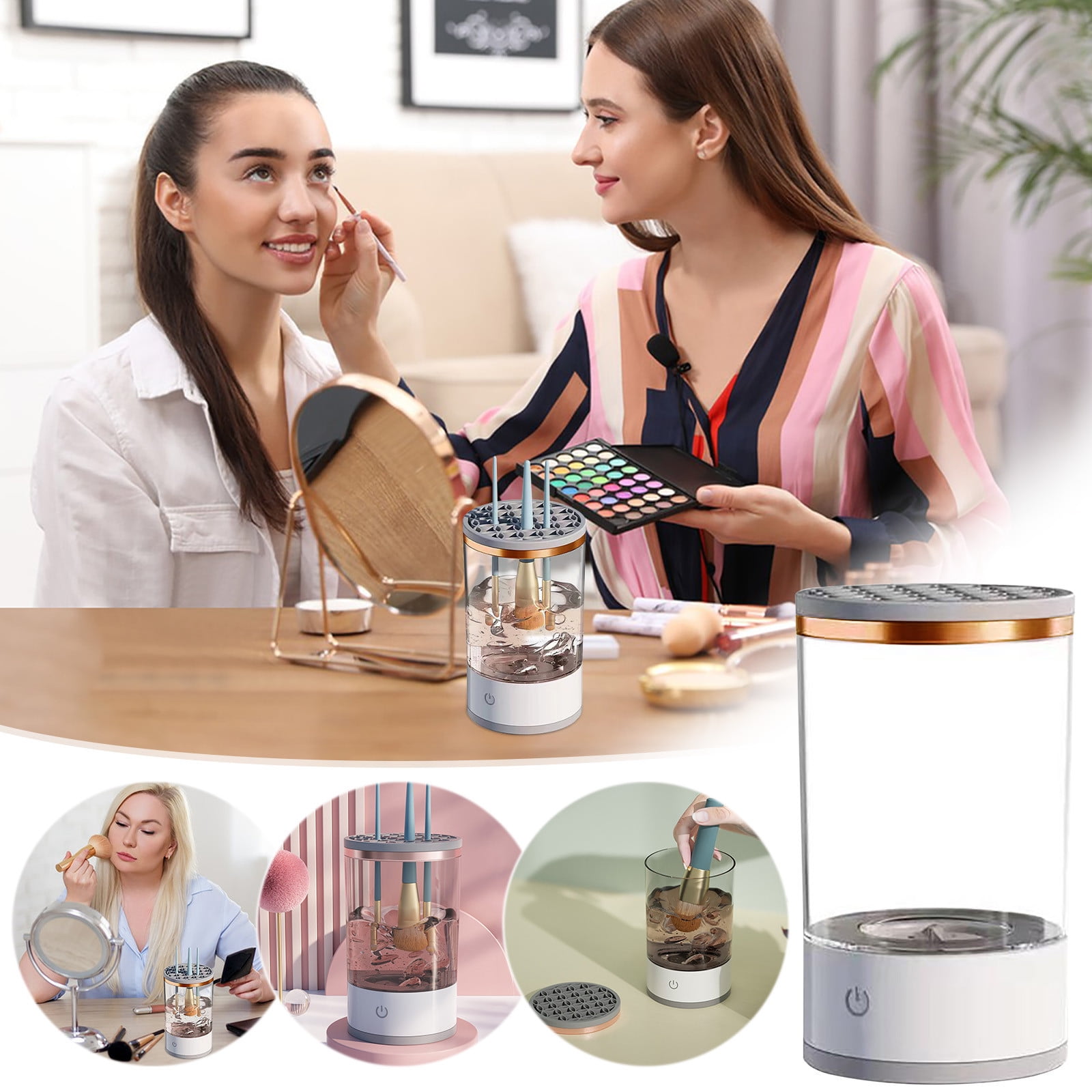 Makeup Brush Cleaner, USB Plug In Electric Makeup Brush Cleaner ...