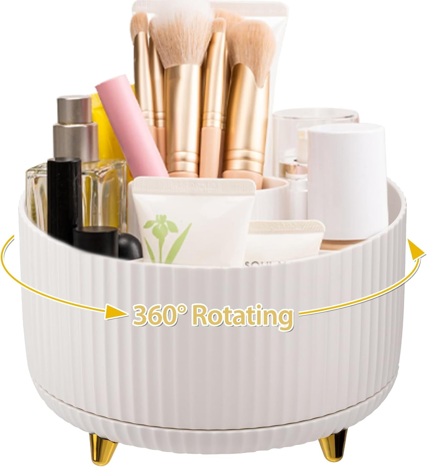 Makeup Brush Holder, Multi-angle Rotating Makeup Organizer ...