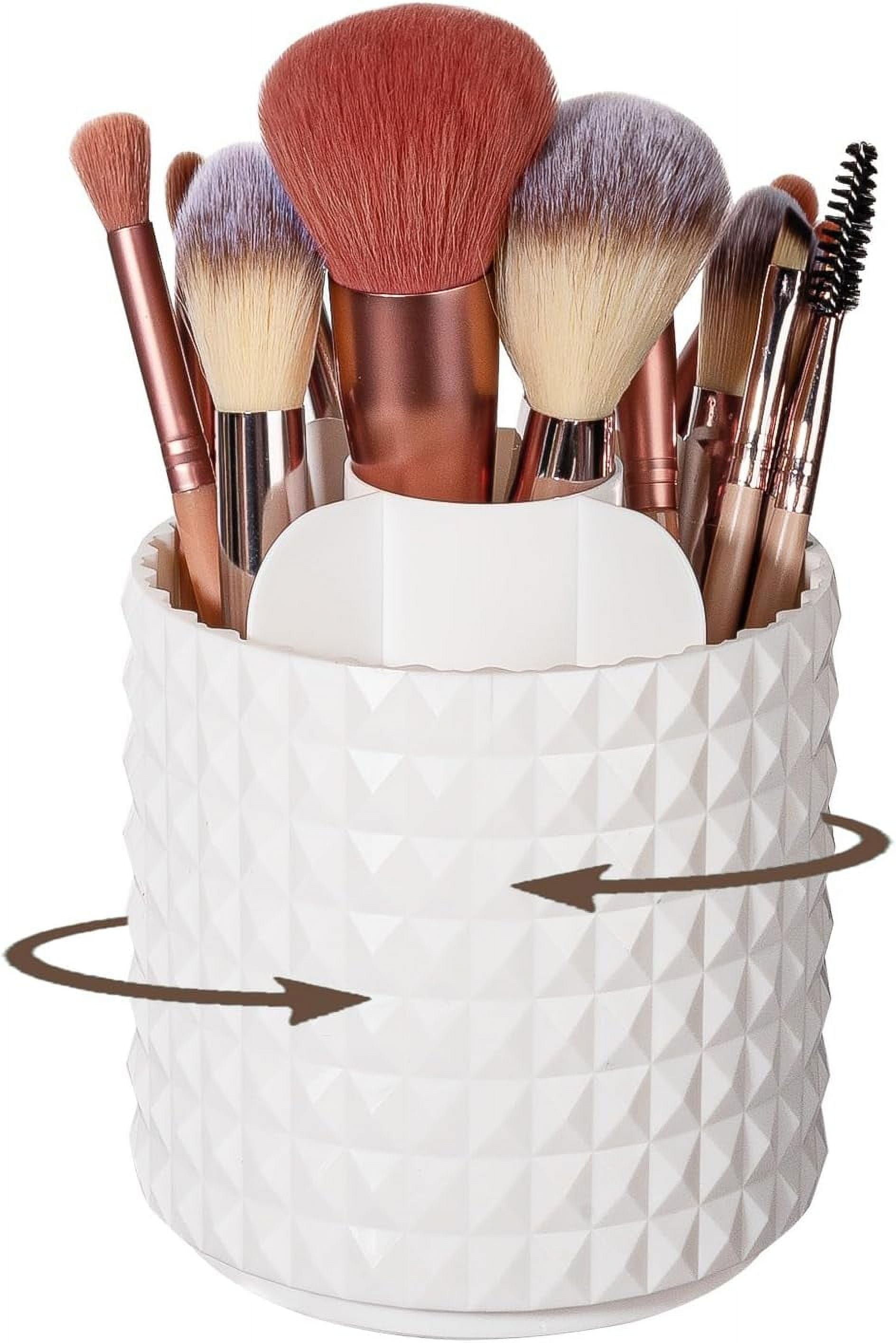 Makeup Brush Holder Organizer 360°Rotating Make Up Brushes Container ...
