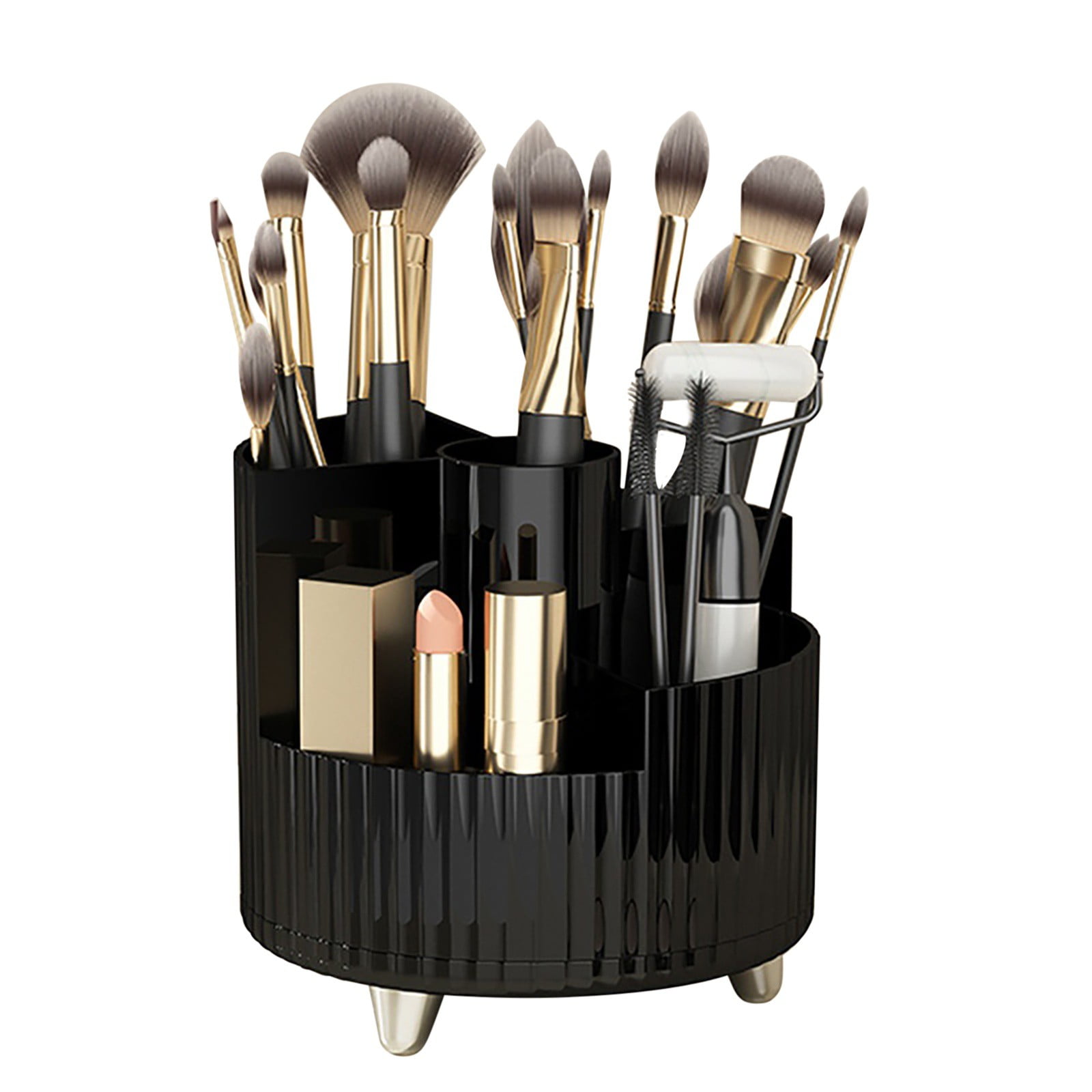 Makeup Brush Holder Organizer,Rotating Makeup Brush Organizer,5 Slot ...