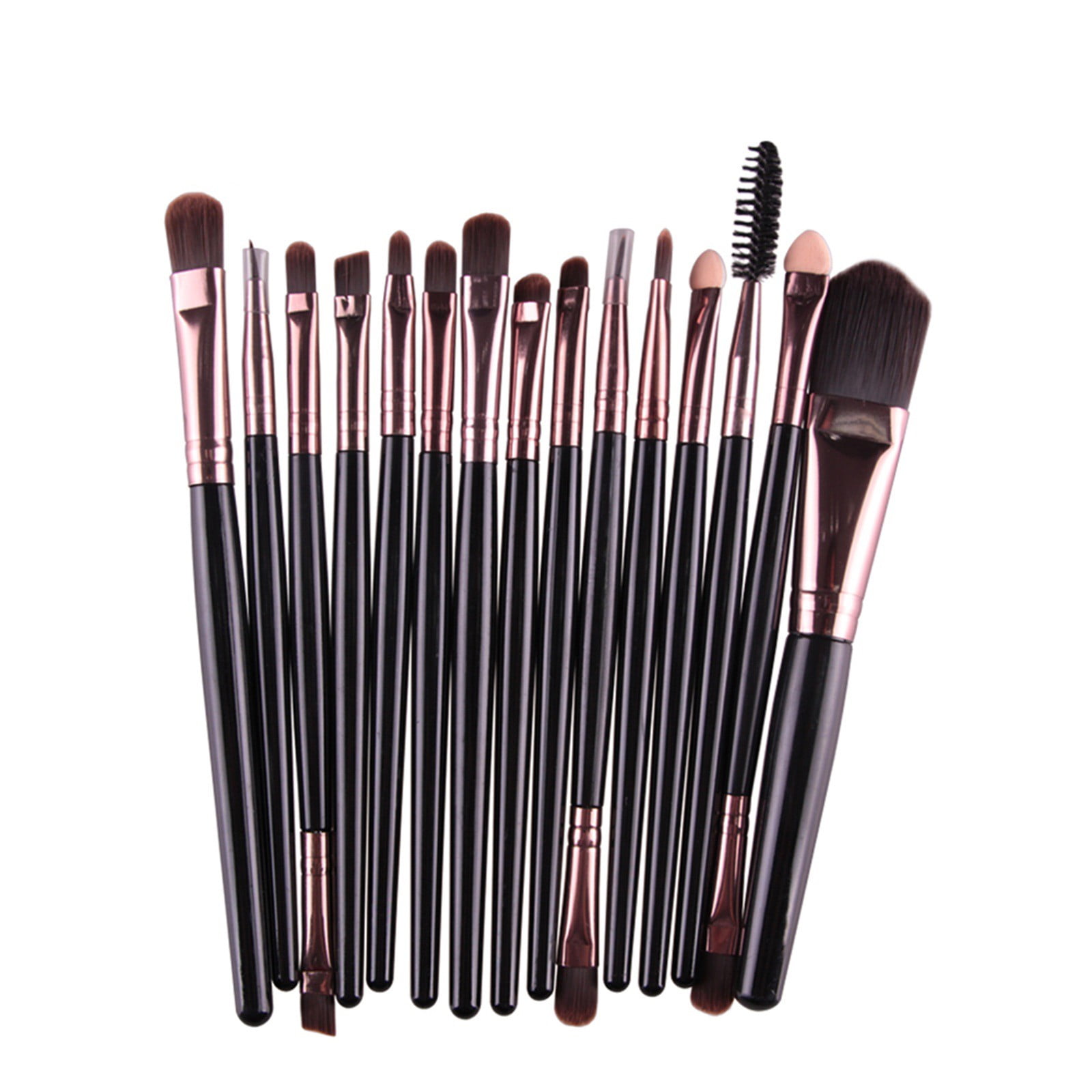 Makeup Brush Set 15PCS Beginner Friendly Face Eye Brushes Foundation ...