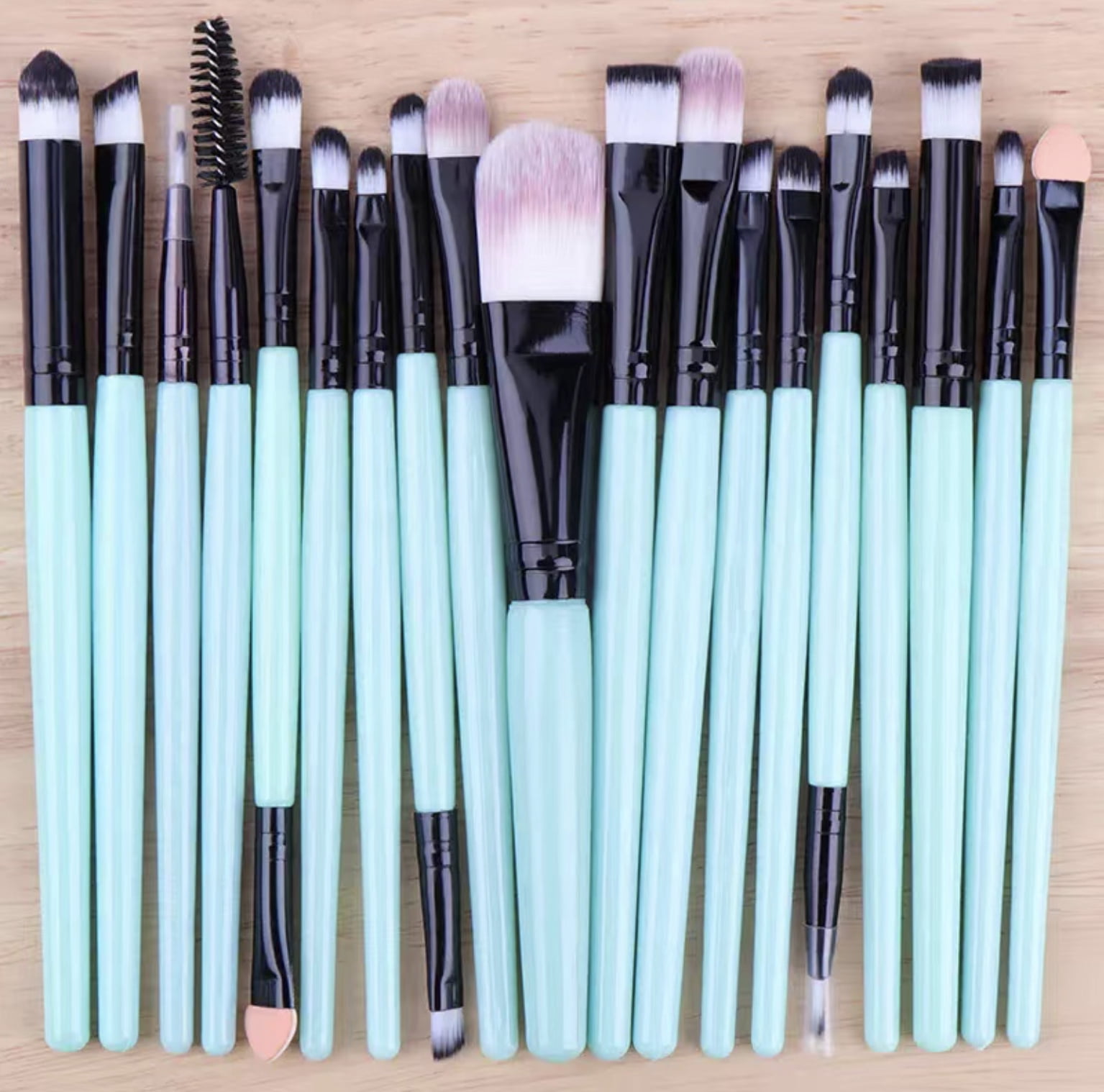 Makeup Brush Set, 20 Pieces Professional Makeup Brushes Wooden Handle ...