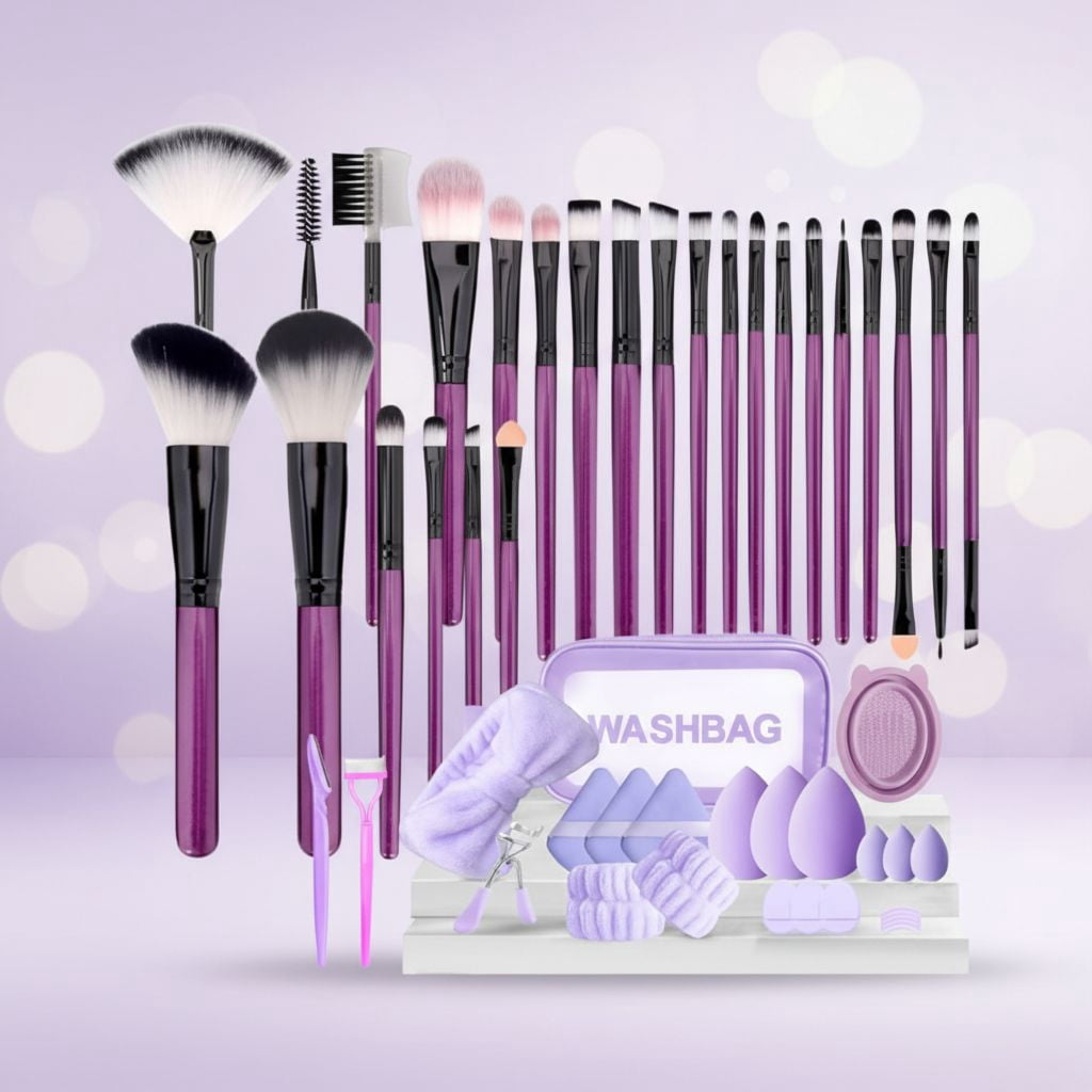 Makeup Brush Set, 49Pcs Makeup Tool Set Premium Synthetic Foundation ...