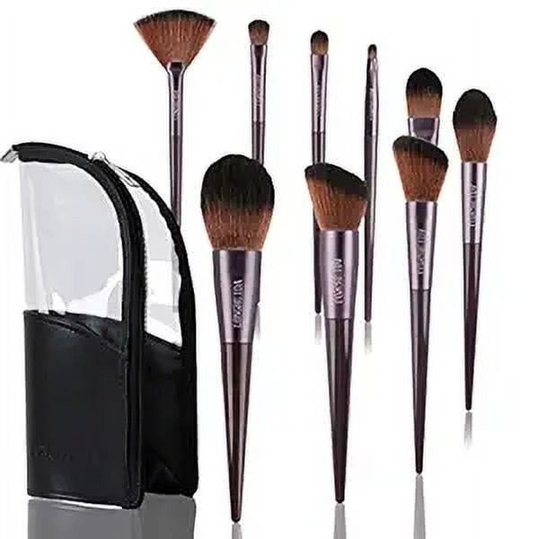 Makeup Brush Set 9Pcs, Premium Synthetic Foundation Brush Eyeshadow ...