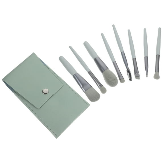 TEHAUX Makeup Brushes For Teens Dark Green Portable 9Pcs Set For Travel ...