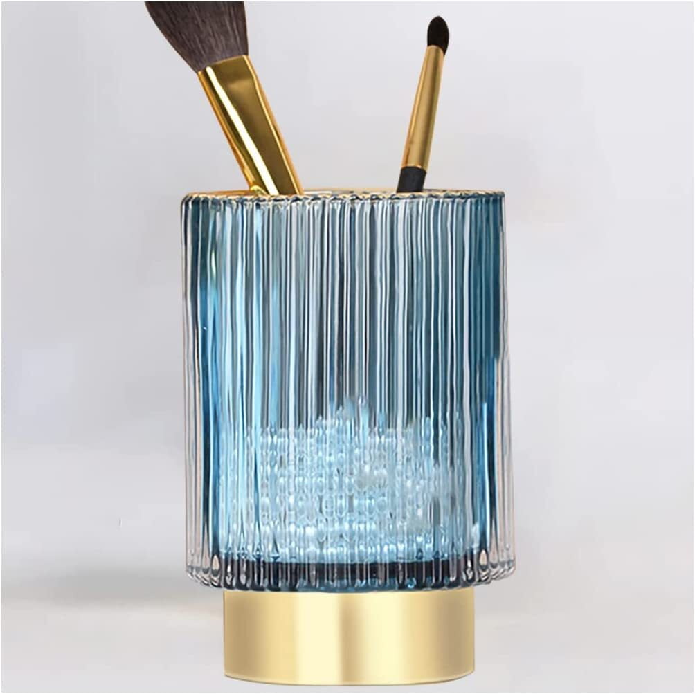 Makeup Brush holder Organizer,Crystal Cosmetic Makeup Brush Glass Brushes Storage Holder ...