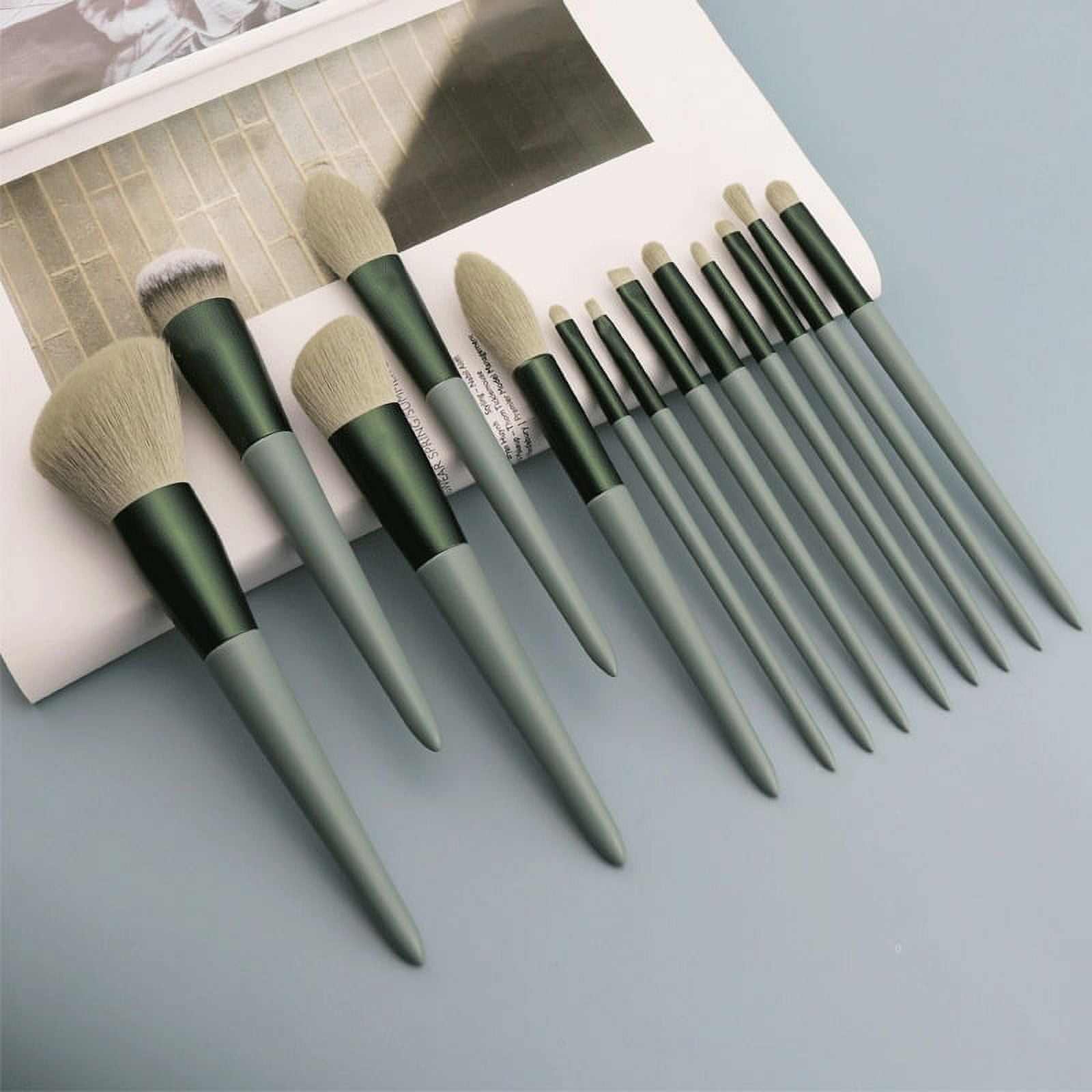 Makeup Brushes 13Pcs Professional Makeup Brush Set Premium Pink Vegan Synthetic Kabuki ...