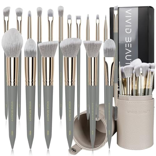 Makeup Brushes, 18 pcs Pro Deluxe Make up Brush Set with Travel Case ...