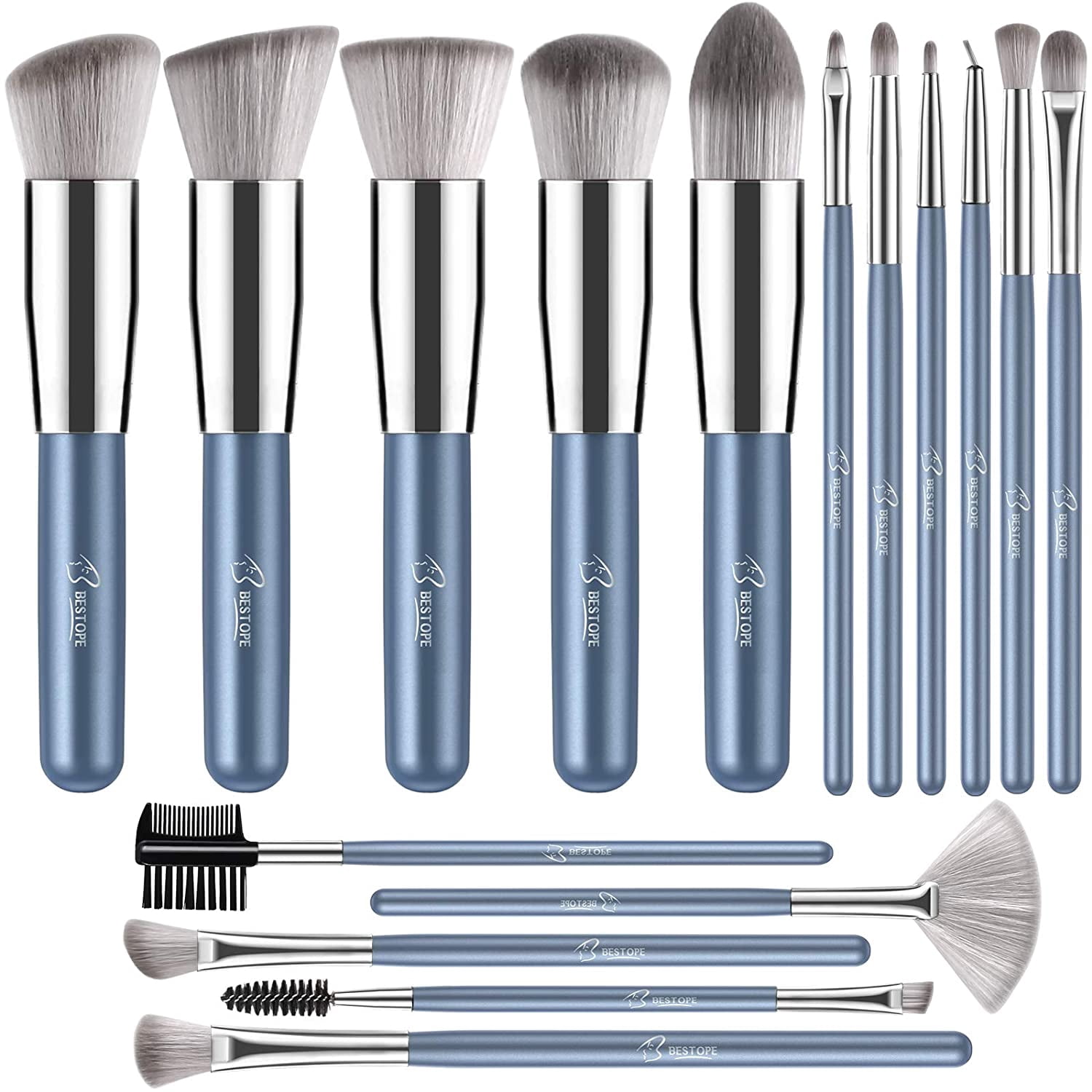 Makeup Brushes Makeup Brush Set, BESTOPE PRO Makeup Brushes Kit, 16Pcs ...