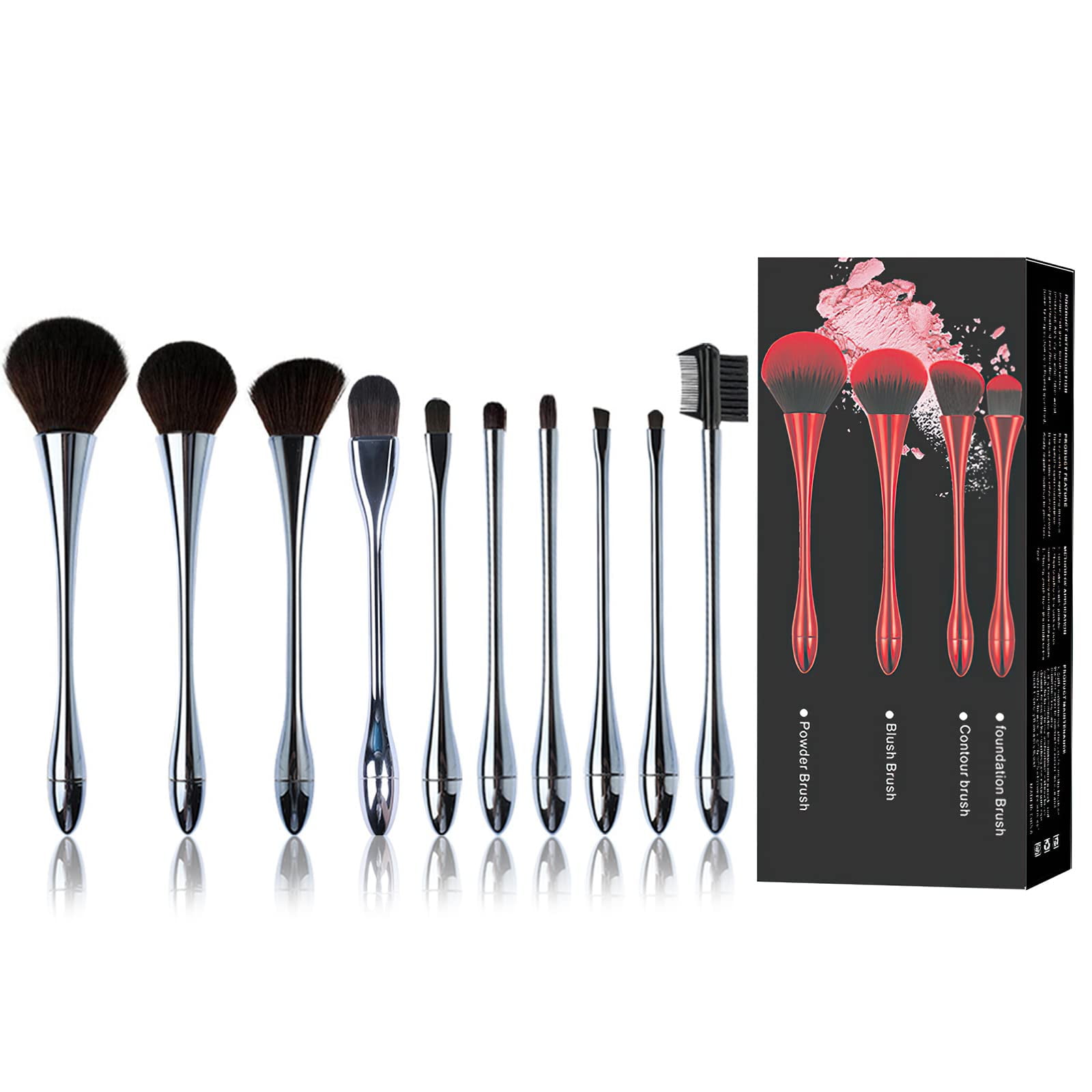 Makeup Brushes Set, 10 TSF6 Pcs Synthetic Professional Make Up Brushes ...