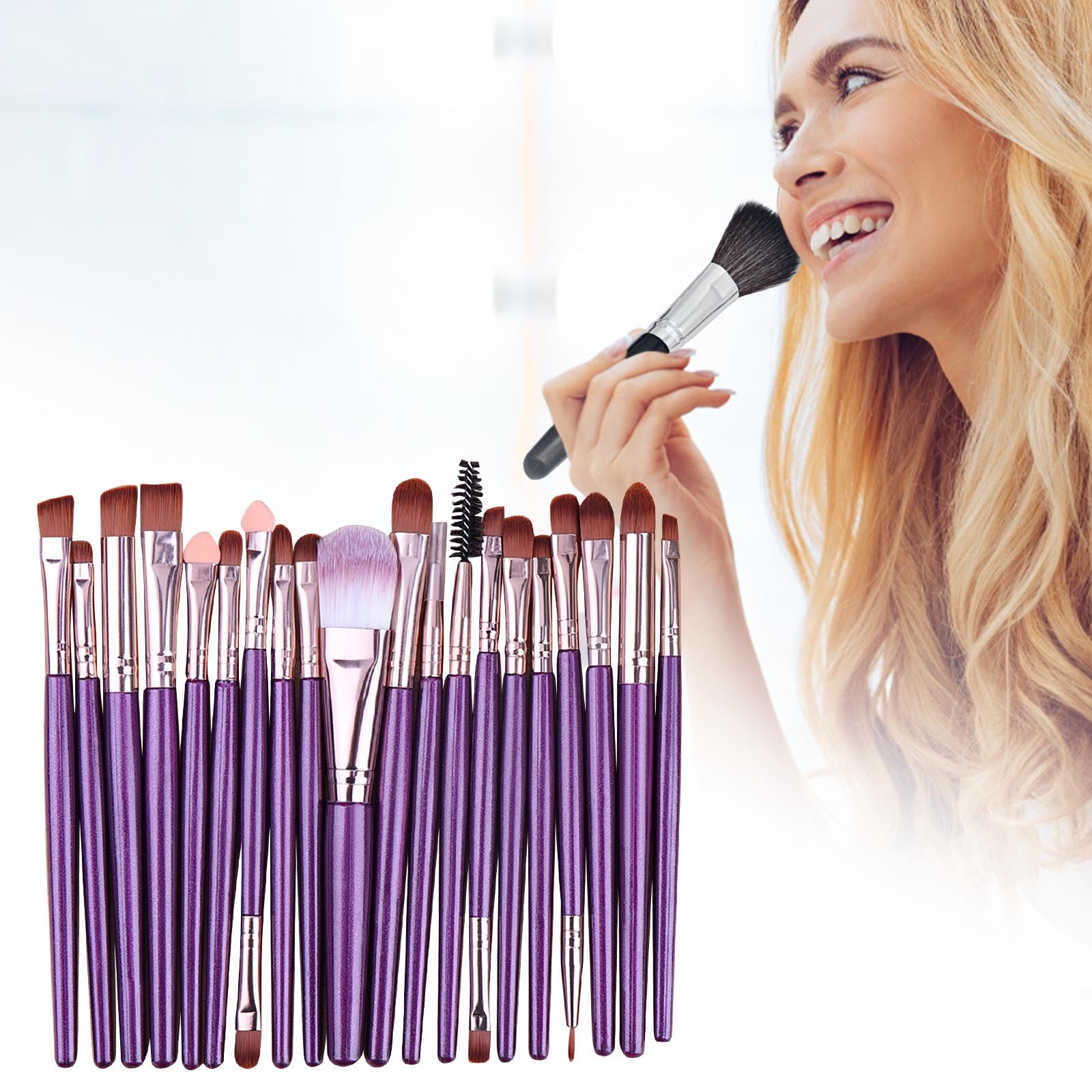Makeup Brushes Set 20 PCS | Eye Brushes | Synthetic Hair & Wooden ...