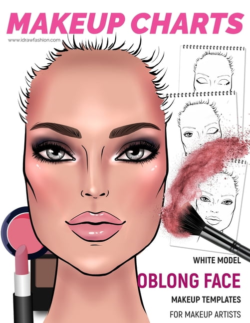 Makeup Charts - Face Charts for Makeup Artists: White Model - OBLONG ...