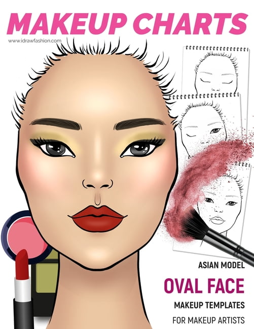 Makeup Charts Workbook: Makeup Charts - Asian Model face with an OVAL ...
