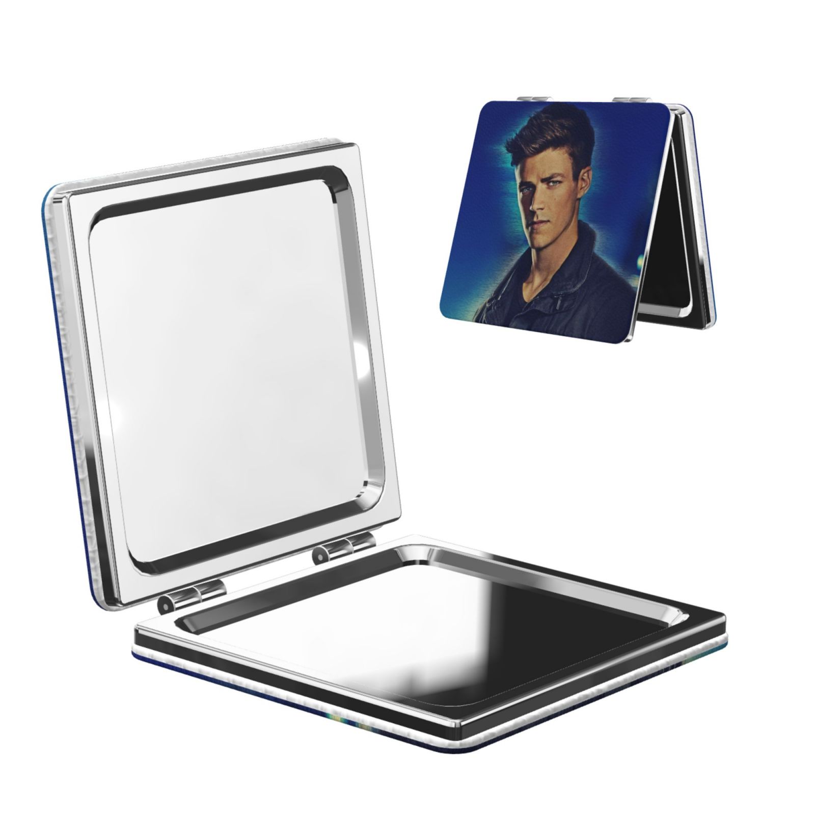 Makeup Compact Grant Gustin Mirrors, Personal Portable Travel 2-Sided ...