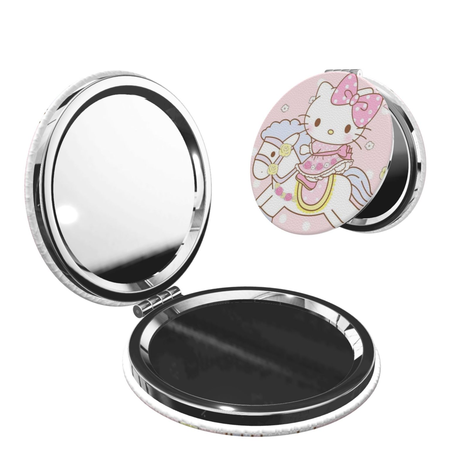 Makeup Compact Hello Kitty Mirrors, Personal Portable Travel 2-Sided ...