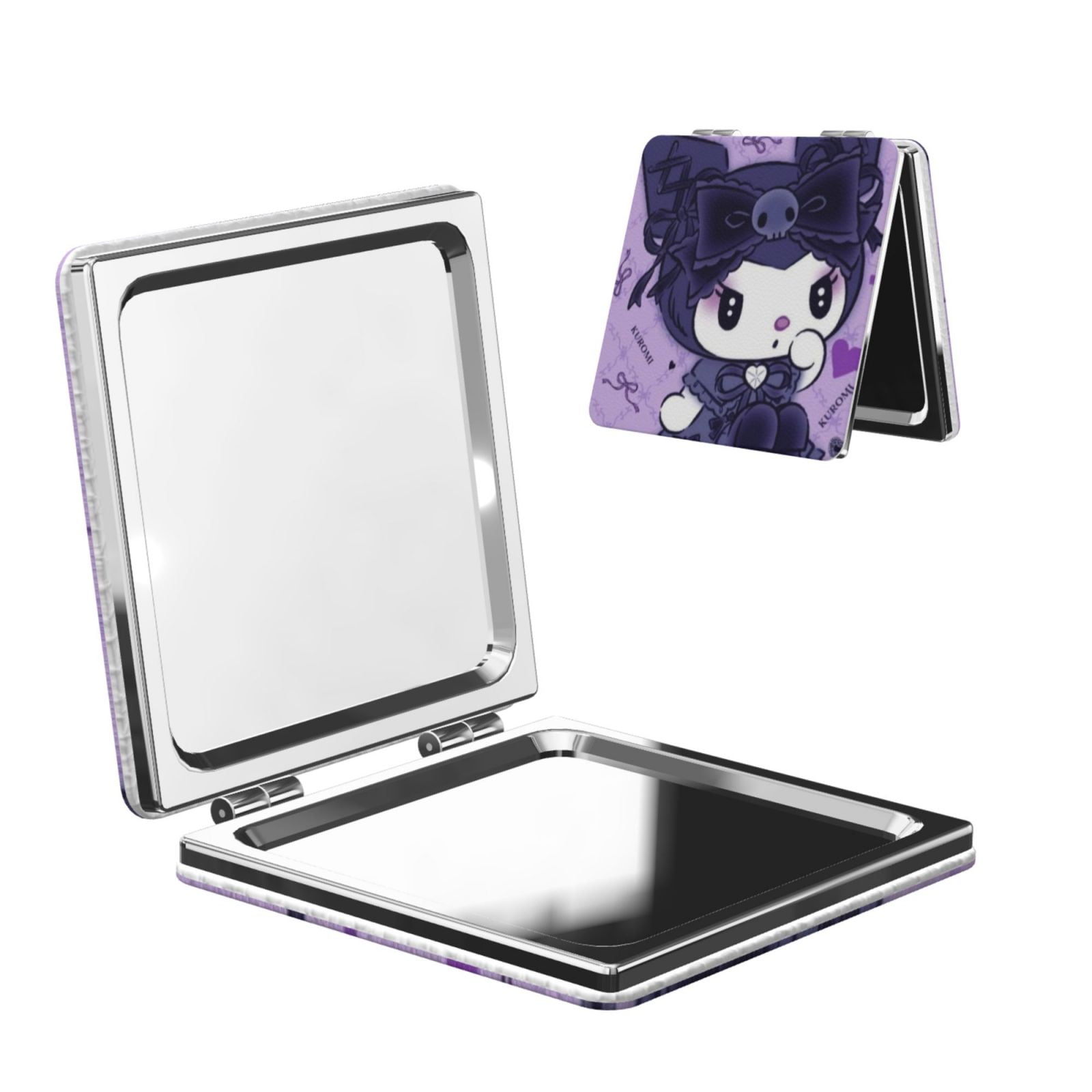 Makeup Compact Kuromi Mirrors, Personal Portable Travel 2-Sided ...