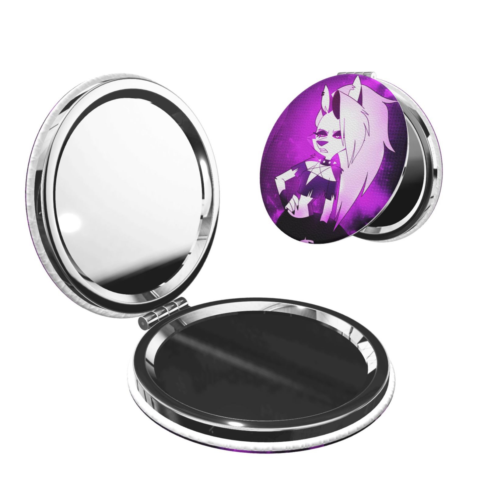Makeup Compact Loona Helluva Boss Mirrors, Personal Portable Travel 2 ...