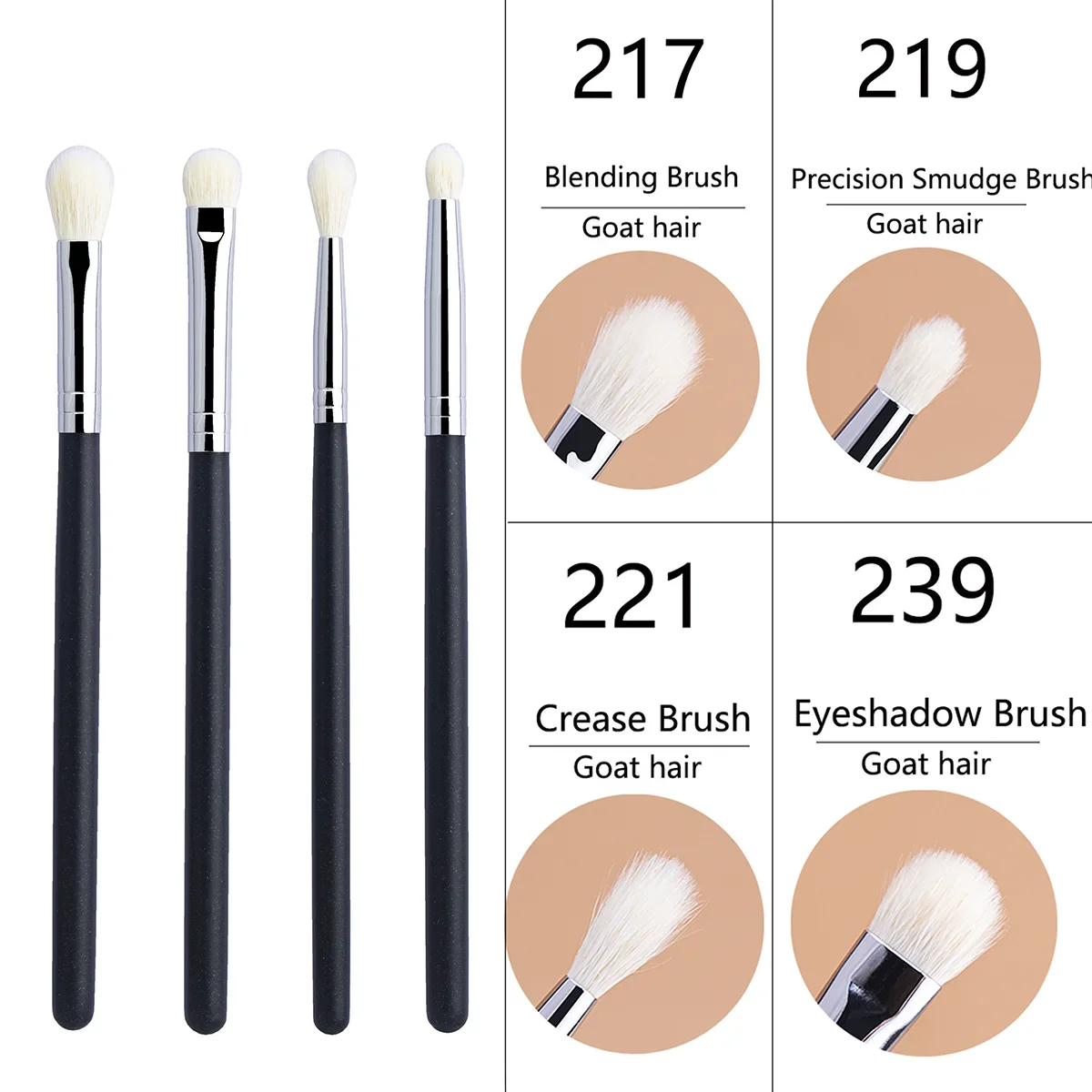 Makeup Eyeshadow Brushes Flat Eye Shadow Shader crease Blending Brushes ...