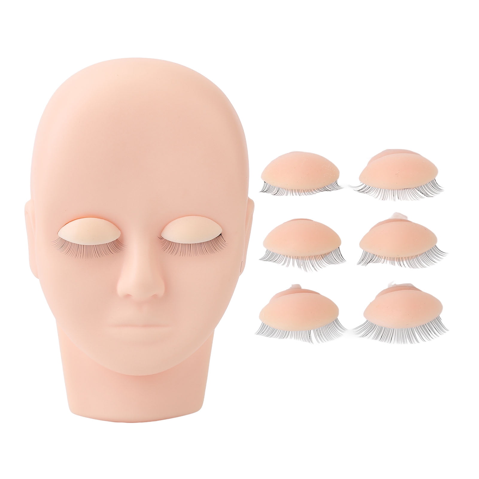 Makeup Face Board Grafting Eyelash Silicone Practice Template Rubber ...