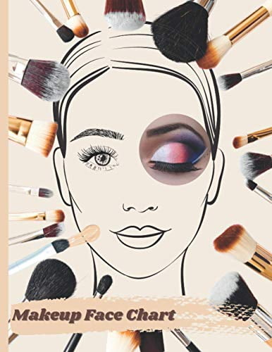 Pre-Owned Makeup Face Charts: Blank Makeup Face Chart Worksheets for ...