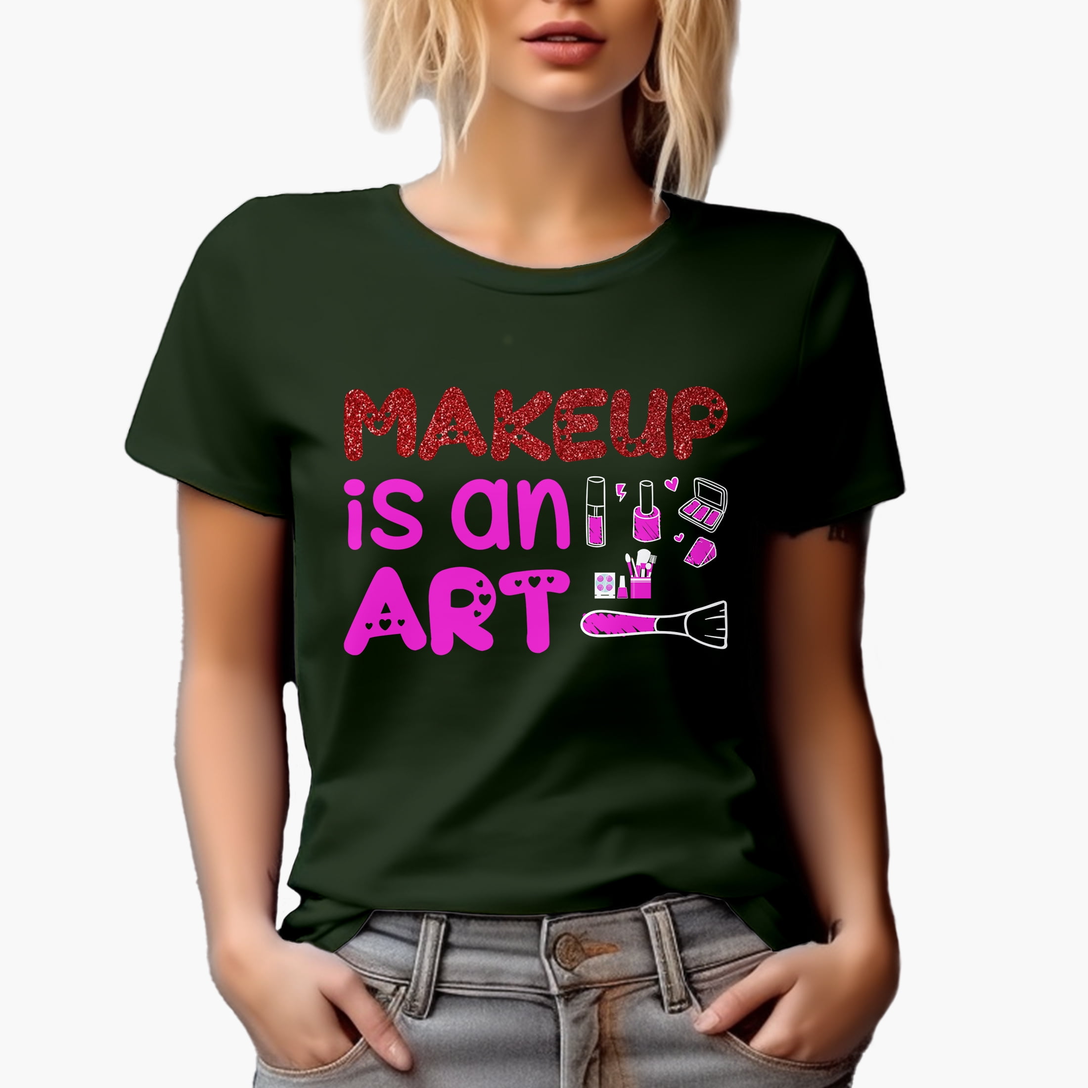 Makeup Is an Art with Cosmetics, Beauty Themed Merch Gift for Makeup ...