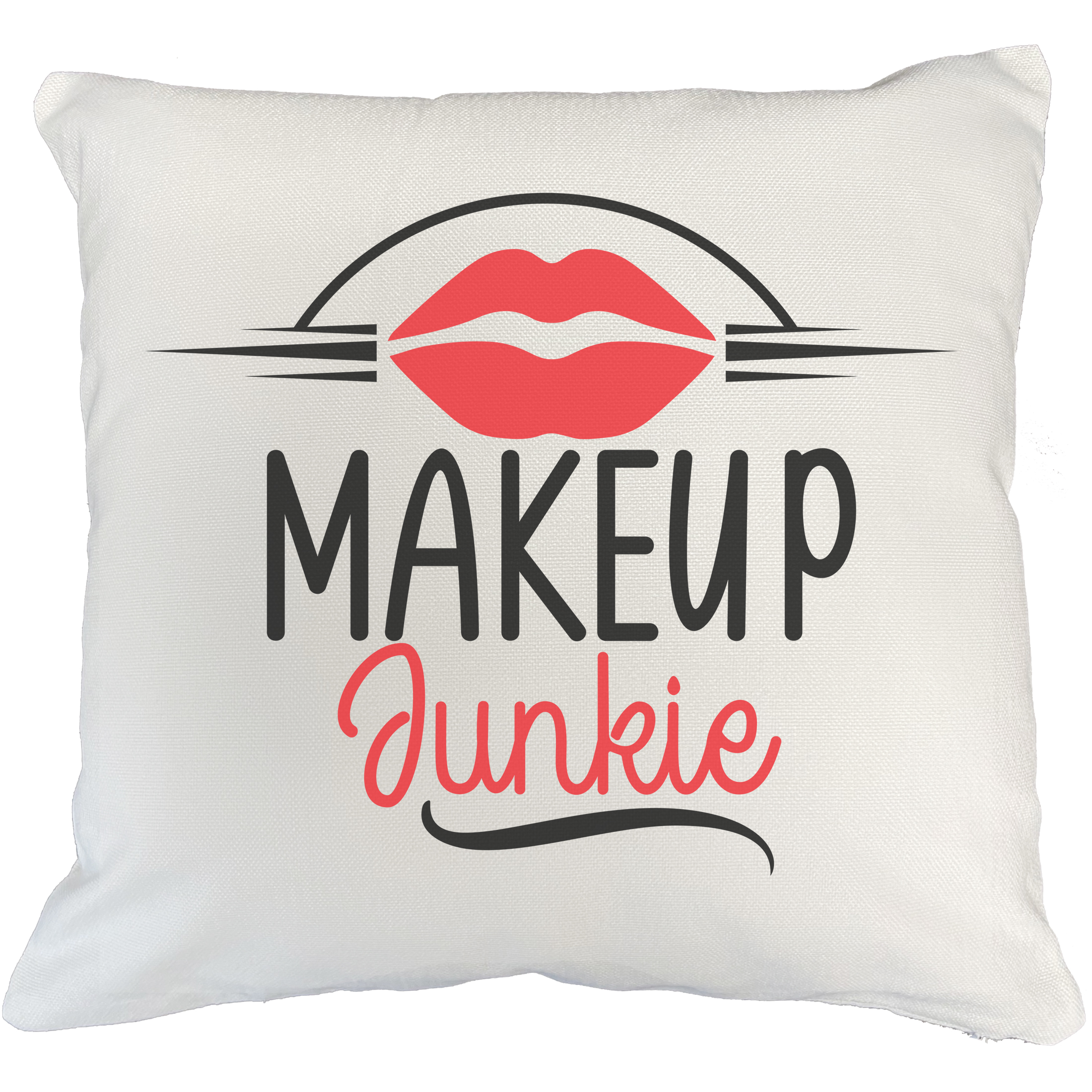 Makeup Junkie w/ Red Lips Design - Beauty Themed Merch for Makeup ...
