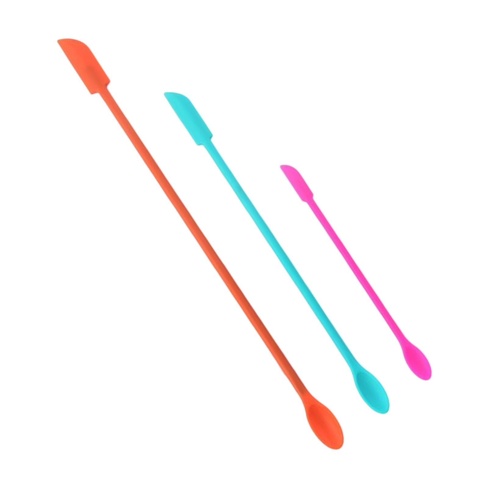 Makeup Mini Spatulas Lotion Stirrer Reusable Small Silicone Spatulas ...