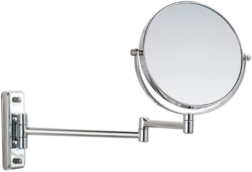 Makeup Mirror 360° Rotating Metal Wall-Mounted 7-inch Mirror Double ...