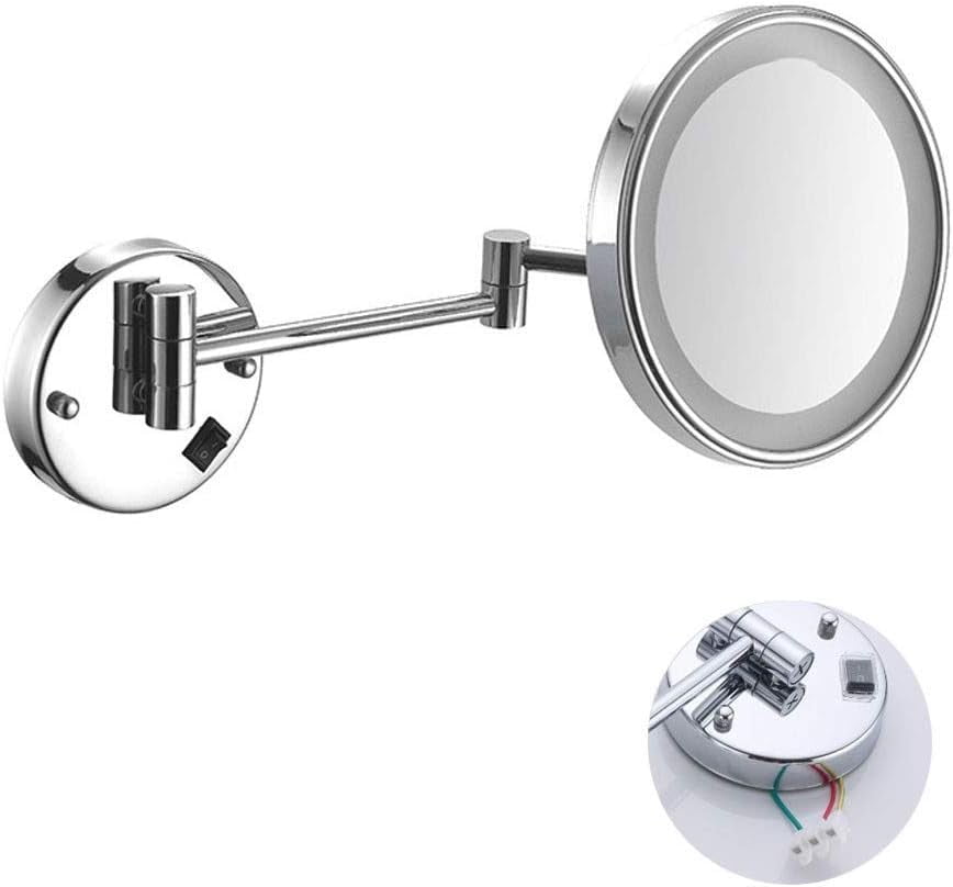 Makeup Mirror with LED Light Shaving Mirror Wall Mounted 3X ...