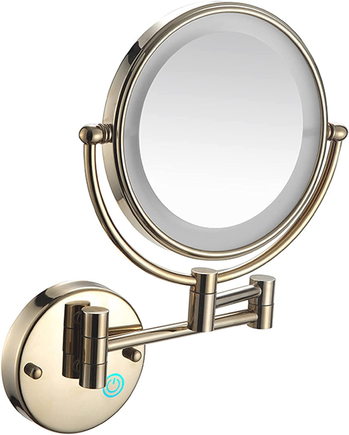 Makeup Mirror with Touch Switch LED Lights and 10x Magnification 8 Inch ...