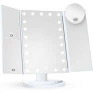 Impressions Vanity Stitch Ohana LED Compact Mirror with Lights, 3X ...