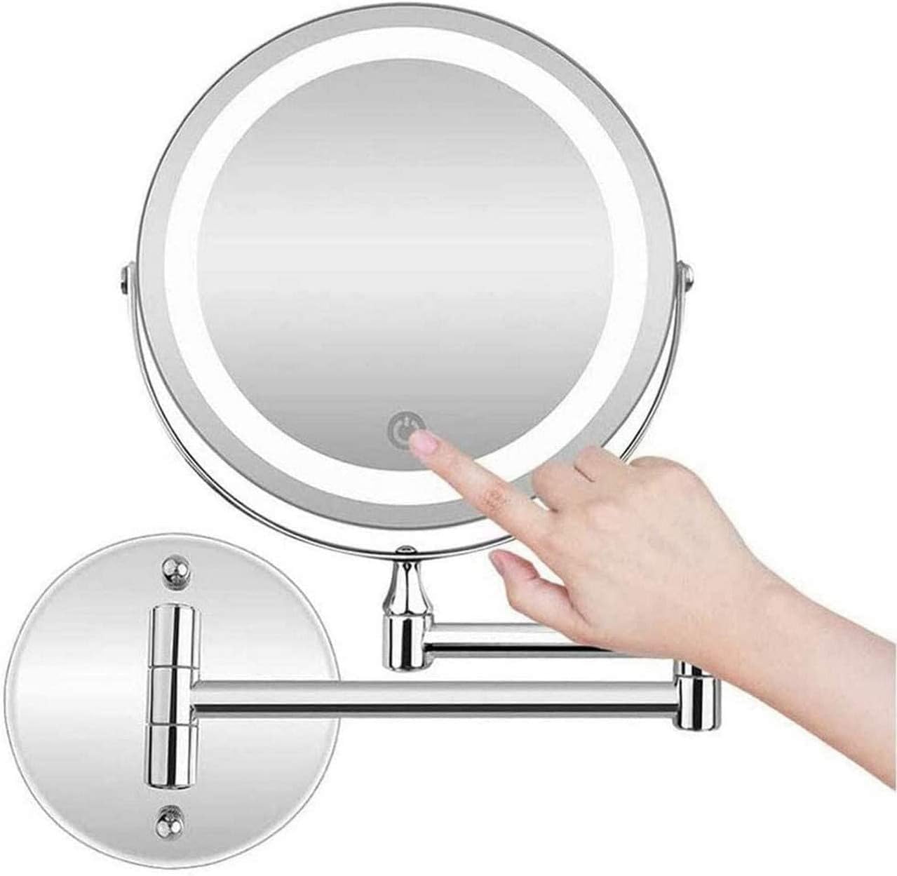 Makeup Mirror Wall Mounted Makeup Mirror, 1X/ 10X Magnification 360 ...
