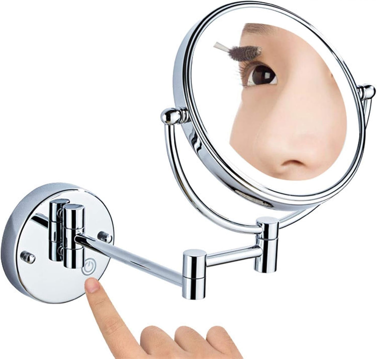 Makeup Mirror Wall Mounted Vanity Mirror Extendable 360 Rotation ...