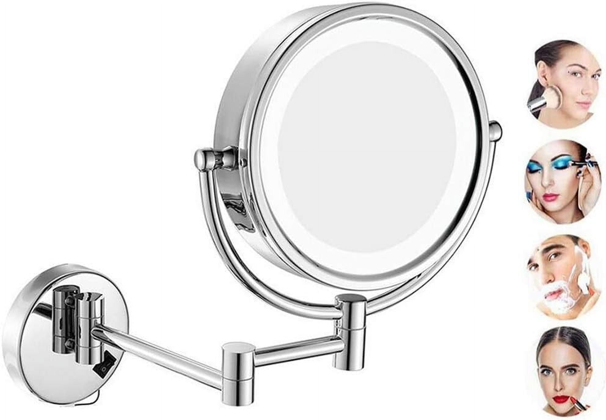Makeup Mirror Wall Mounted,Vanity Mirror Magnification 360 Rotating ...