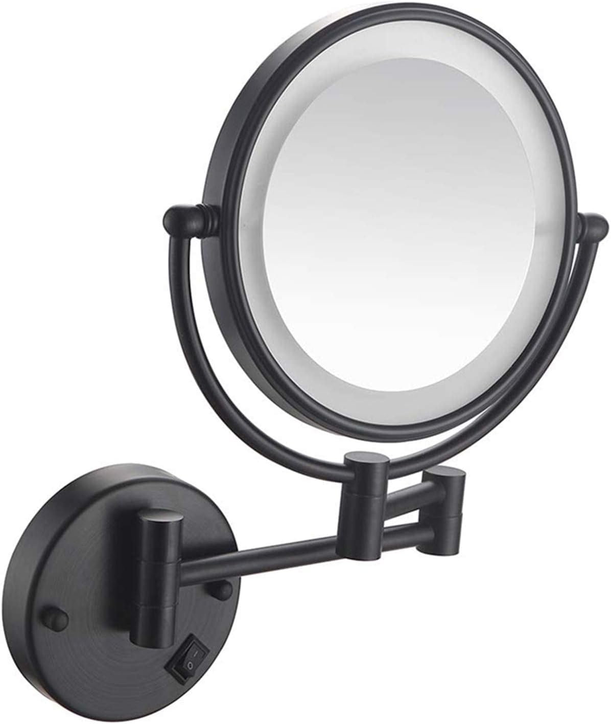 Makeup Mirrors Wall Mount 8.5 Inch Double-Sided 10X Magnifying LED ...