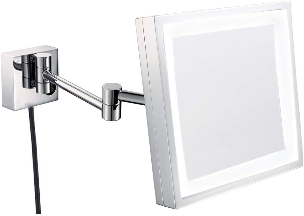 Makeup Mirrors Wall Mounted,8.5 inch Bathroom LED Brass Lighted ...