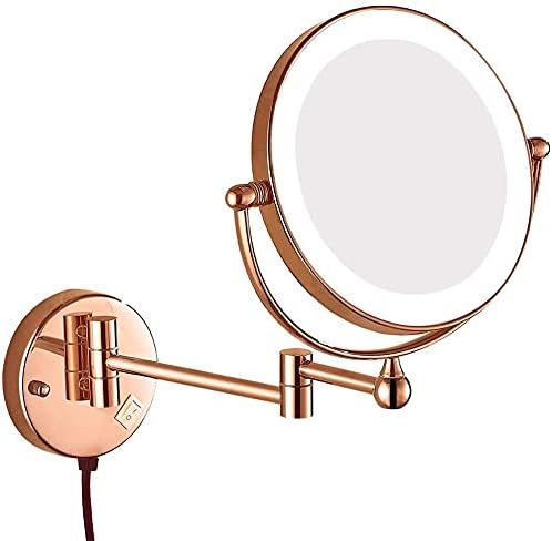 Makeup Mirrors Wall Mounted Folding Extendable Vanity Mirrors with ...