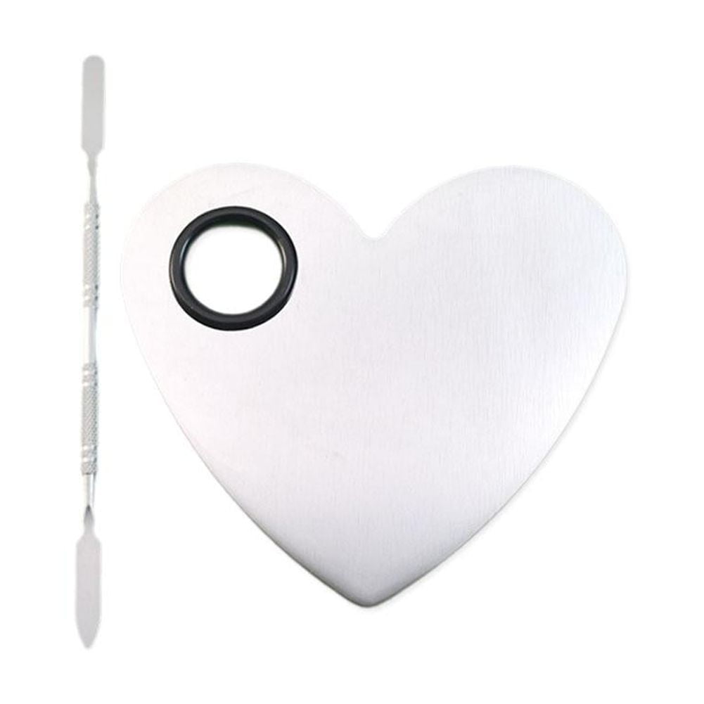 Makeup Mixing Palette, Upgrad Stainless Steel Metal Mixing with Spatula ...