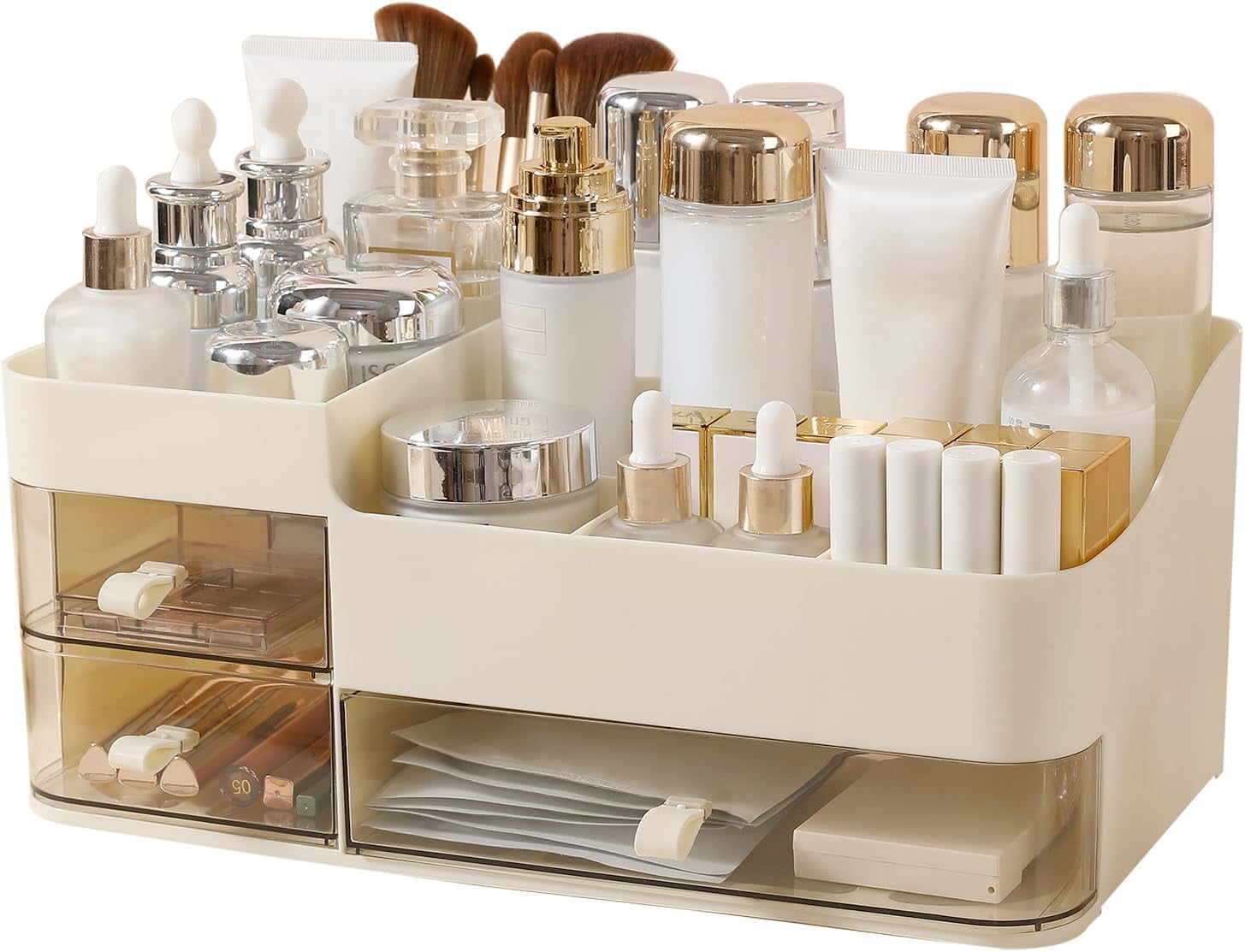 Makeup Organizer with 3 Drawers,Skincare and Cosmetics Organizer ...