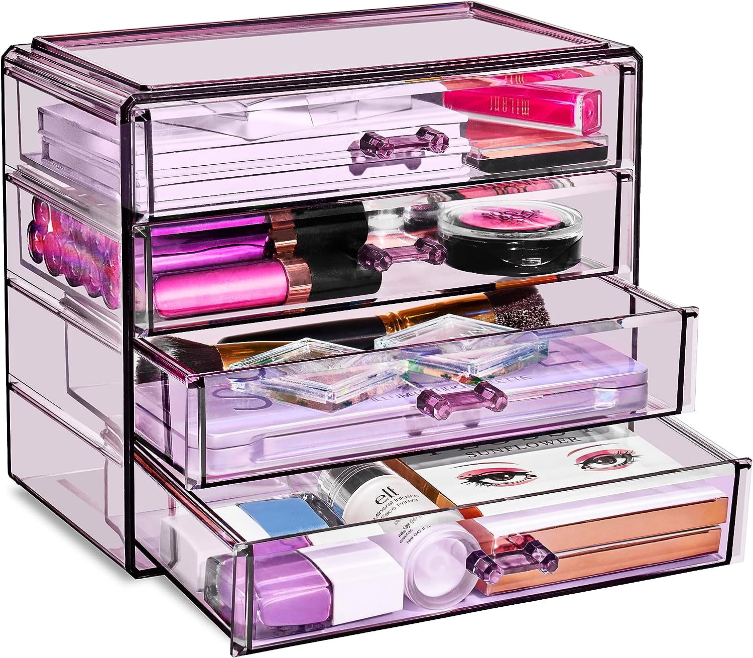 Makeup Organizer - 4 Drawer Acrylic Make Up Organizers and Storage for ...