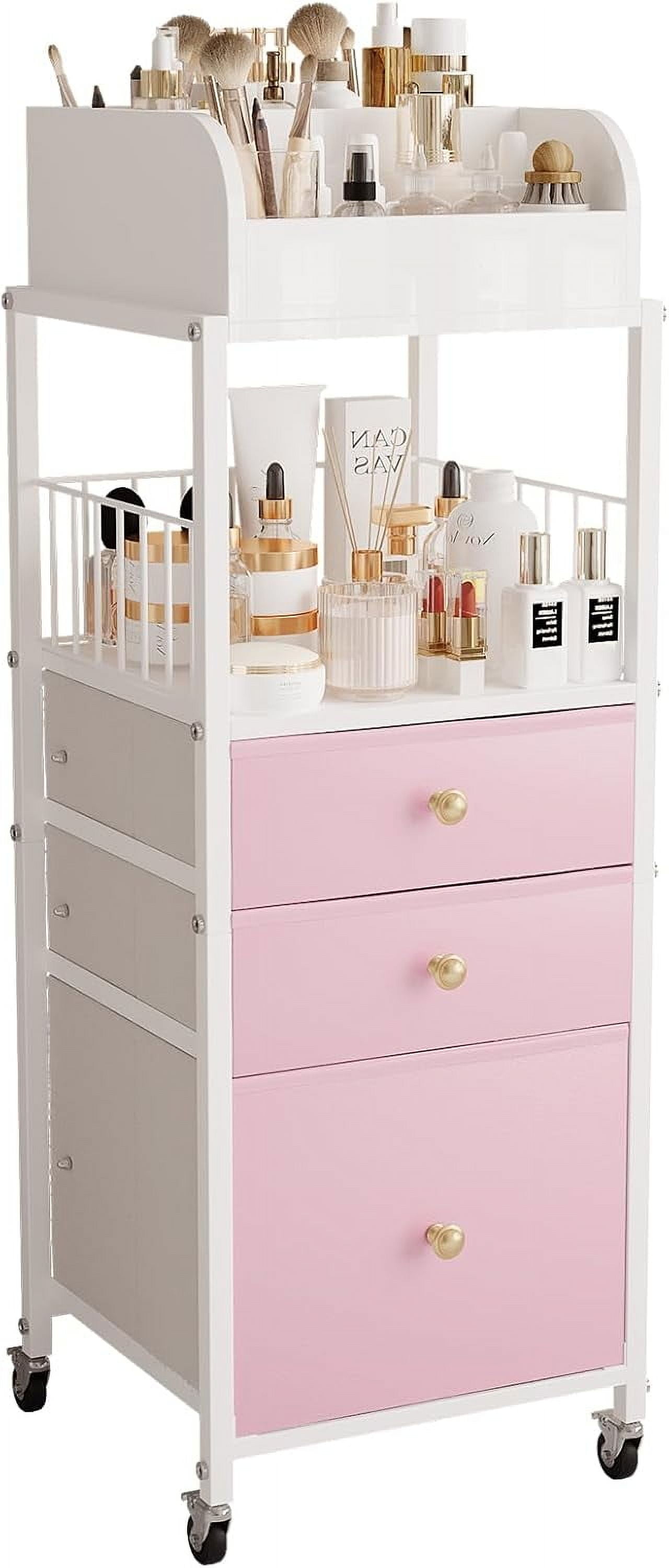 Makeup Organizer Cart with Drawers, Make up Organizers for Vanity ...