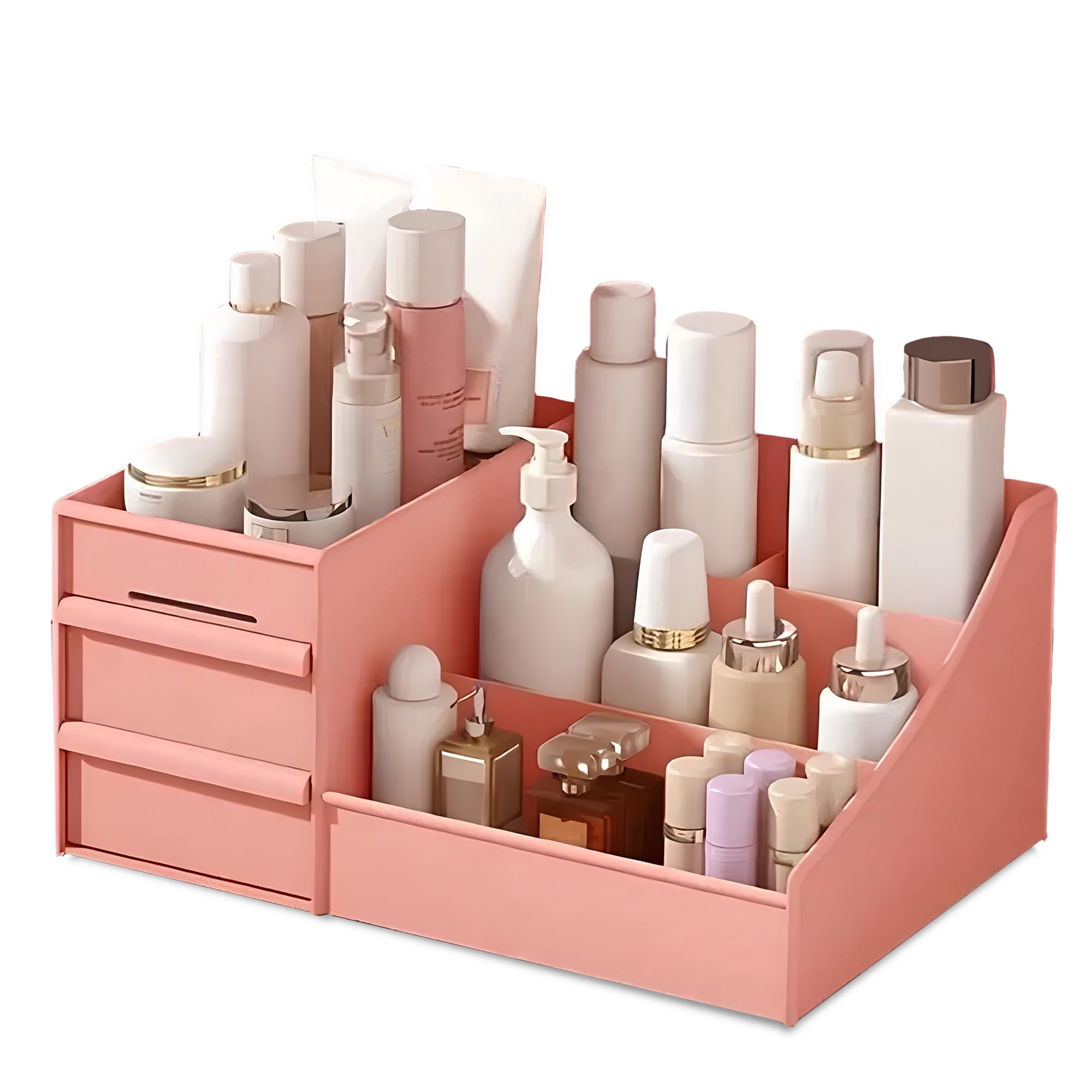 Makeup Organizer Countertop with 4 Beauty Blenders, Skincare Organizer ...