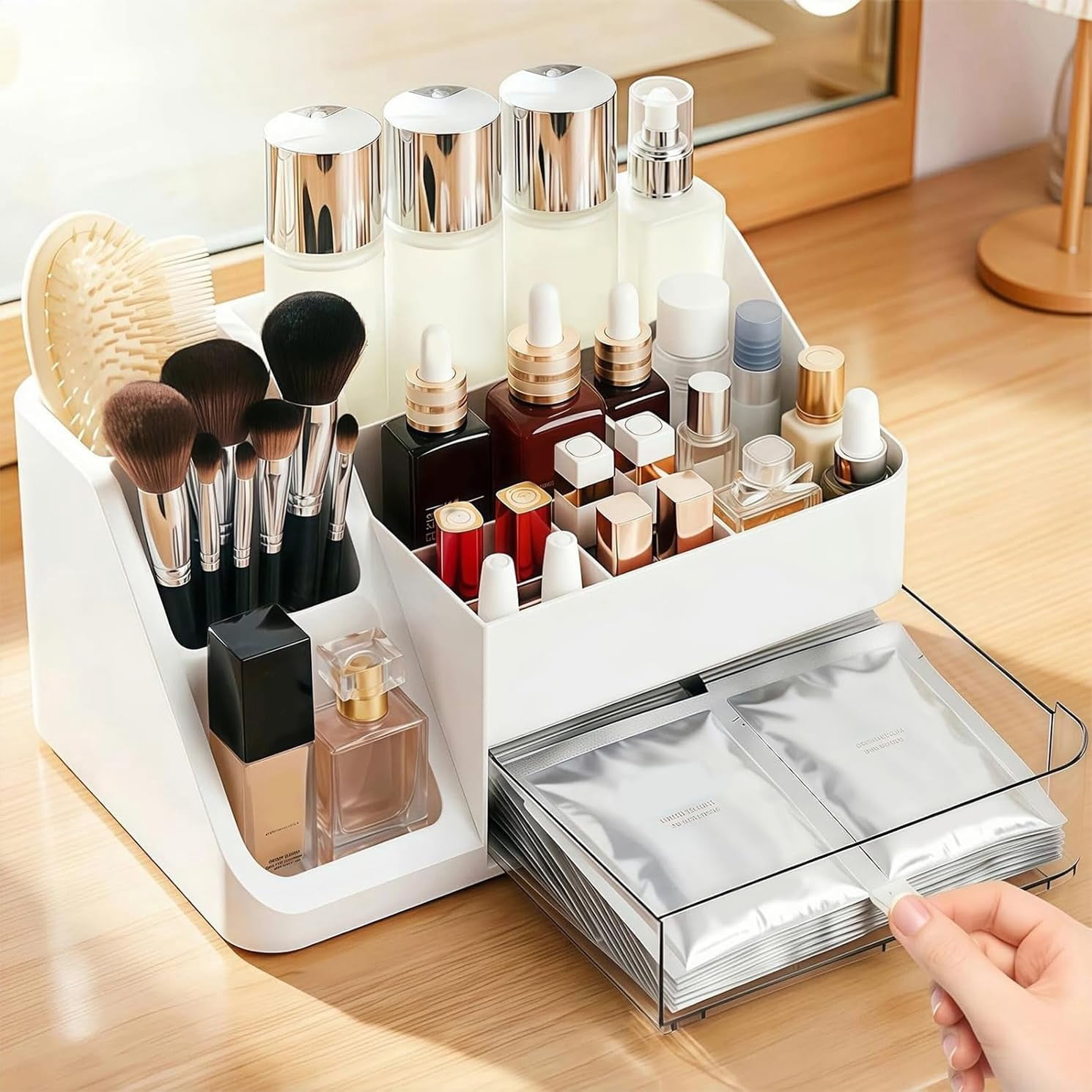 Makeup Organizer with Drawers,Large Countertop Organizers for Vanity ...