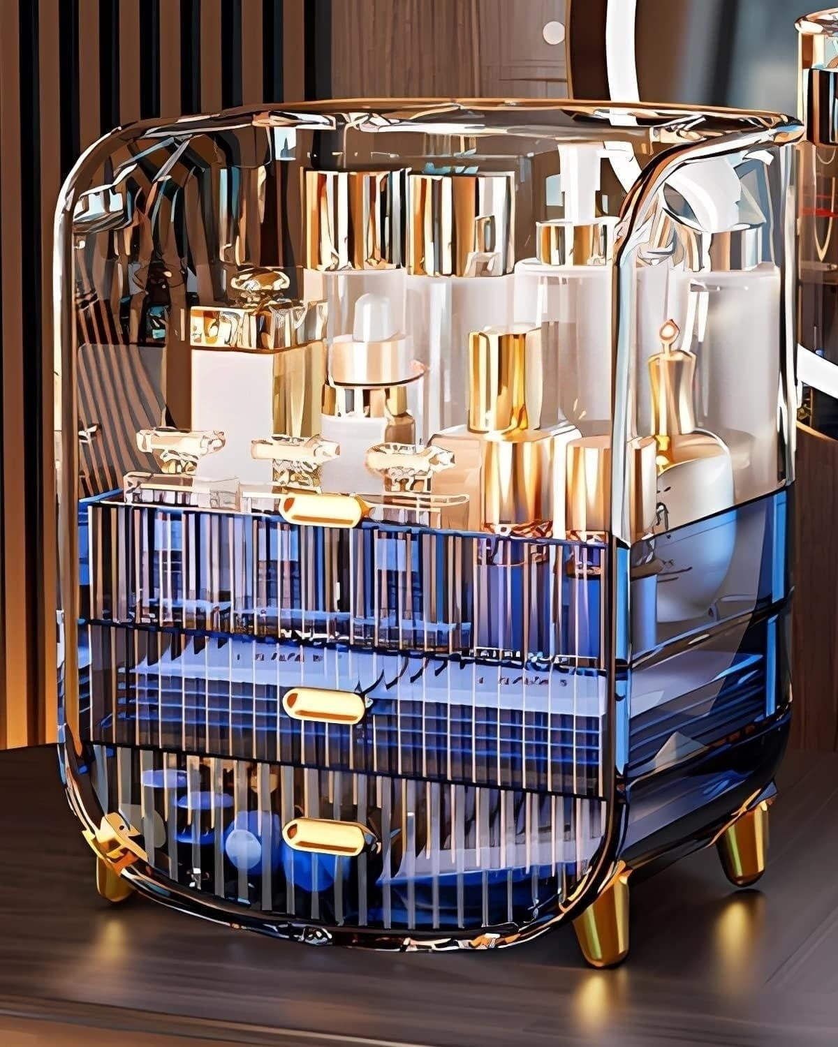 Makeup Organizer, Large Capacity Cosmetics Makeup Organizer for Vanity ...