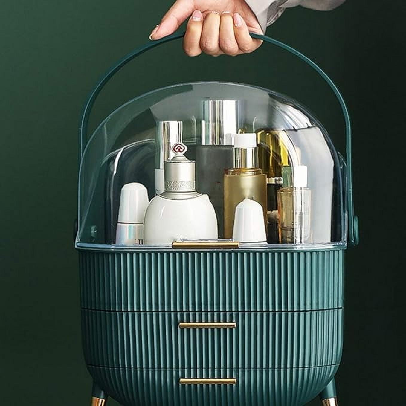 Makeup Organizer and Storage Box, Countertop Portable Vanity Cosmetics ...