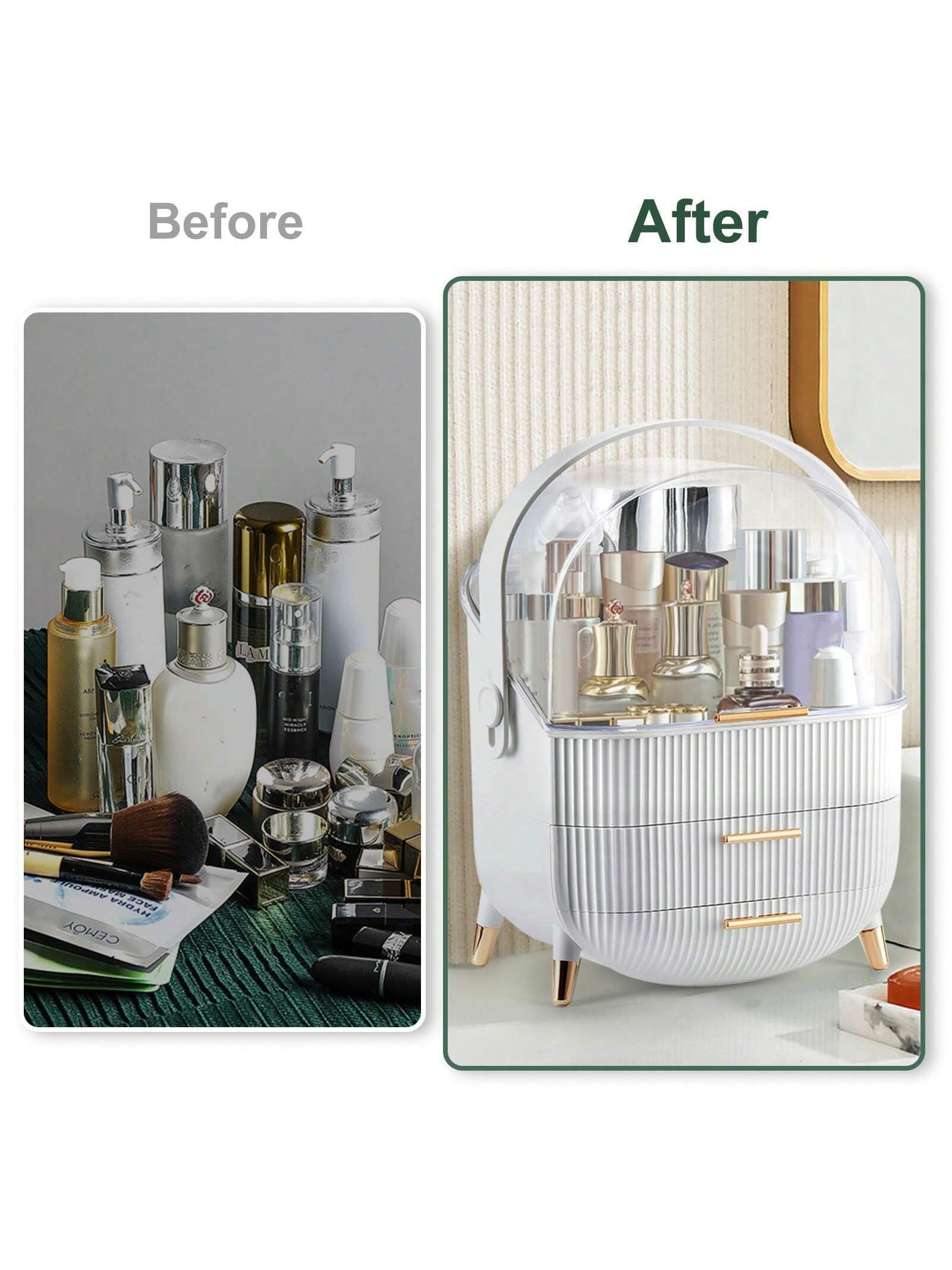 Makeup Organizer For Vanity, Make Up Organizers And Storage, Cosmetics ...