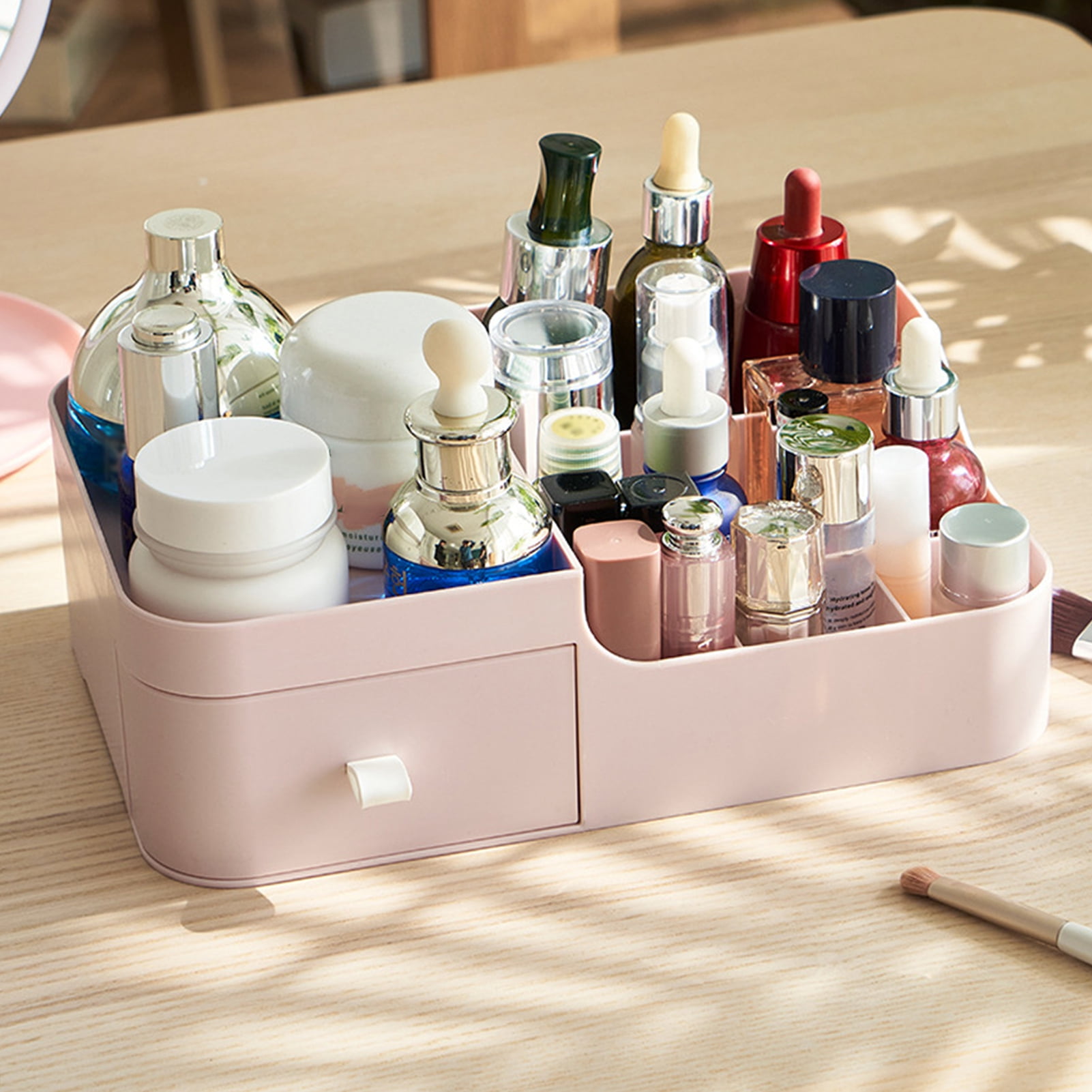 Makeup Organizer with Drawer Large Capacity Dressing Table Cosmetic ...