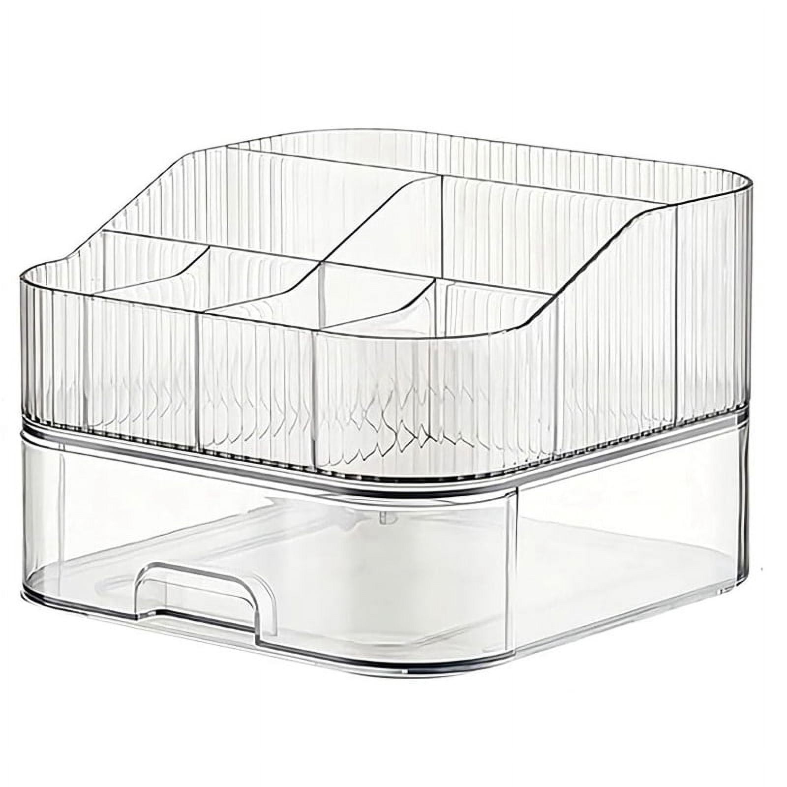 Makeup Organizer with Stackable Drawer Countertop Vanity Cosmetics ...